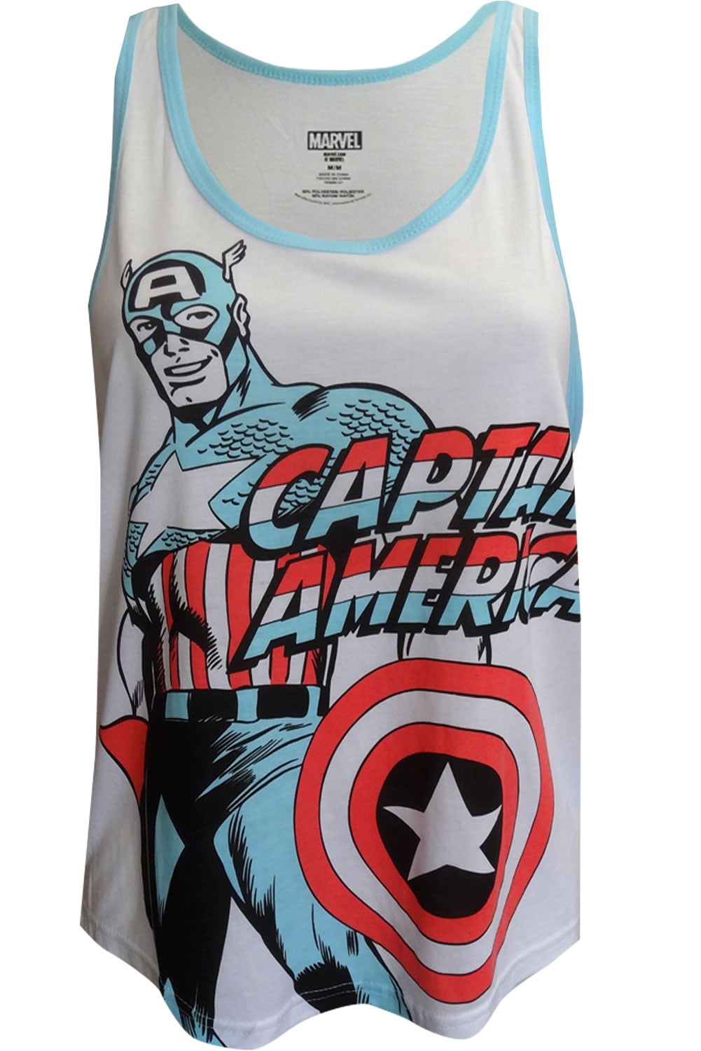 MJC Womens Marvel Comics Classic Comic Art Captain America Tank Top ...