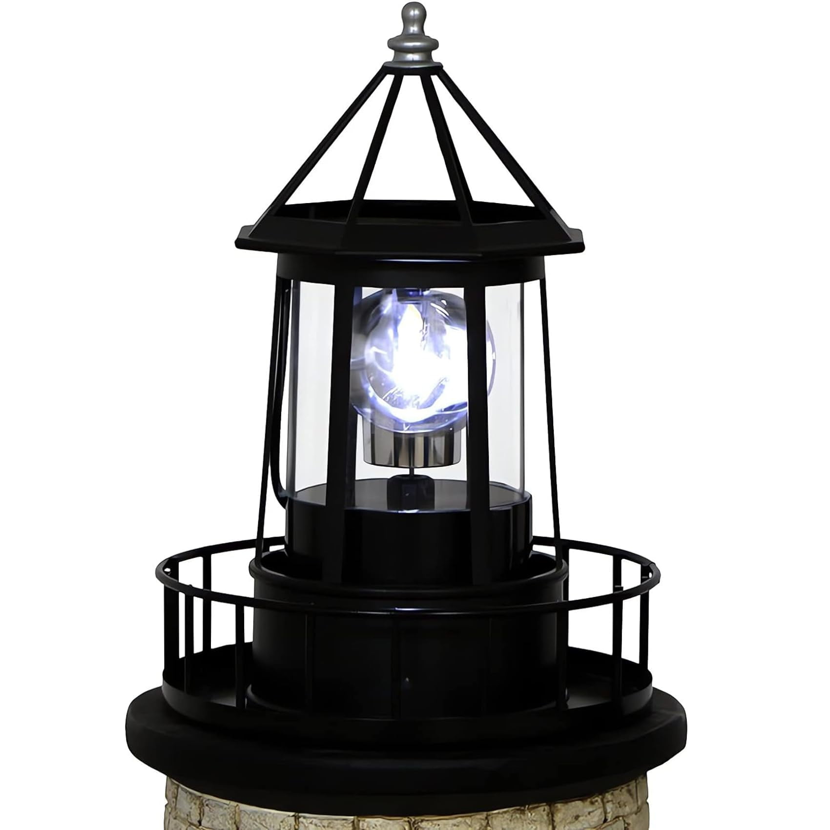 MJFUNTXY Solar Lighthouse Rotating Light - 360 Degree Rotating ...
