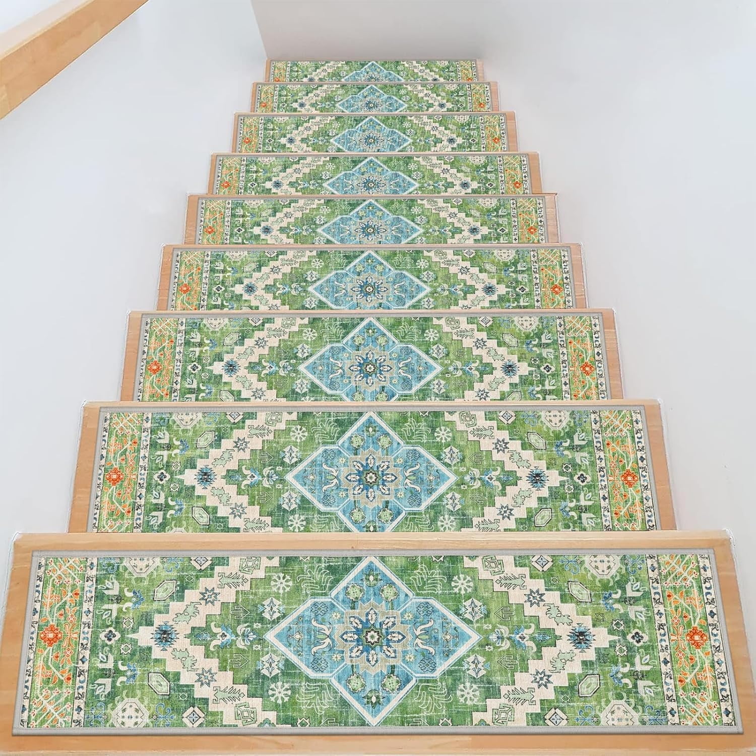 MJIAexp 15 Pack 8"x30" Stair Treads, Non Slip Stair Runners for Wooden ...