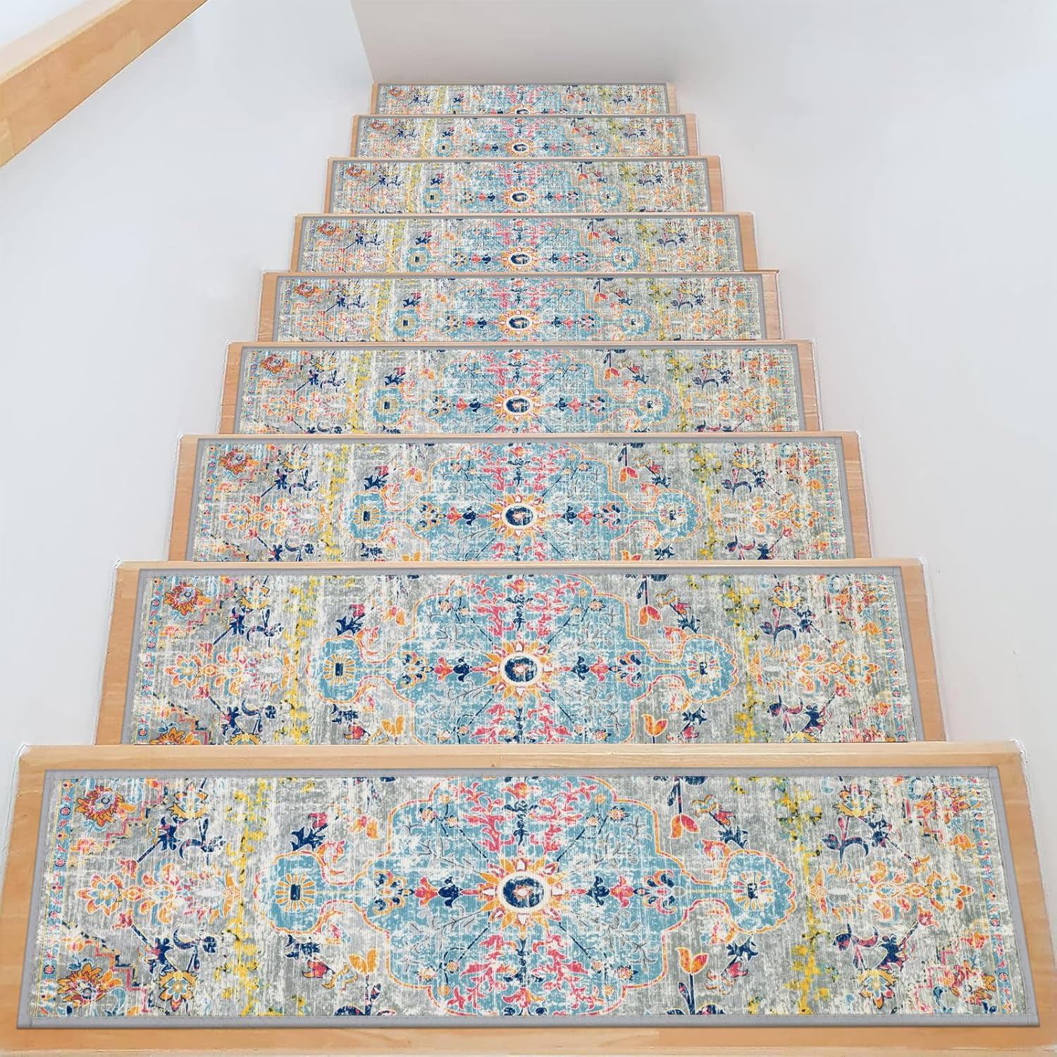 MJIAexp 15 Pack 8"x30" Stair Treads, Non Slip Stair Runners for Wooden ...