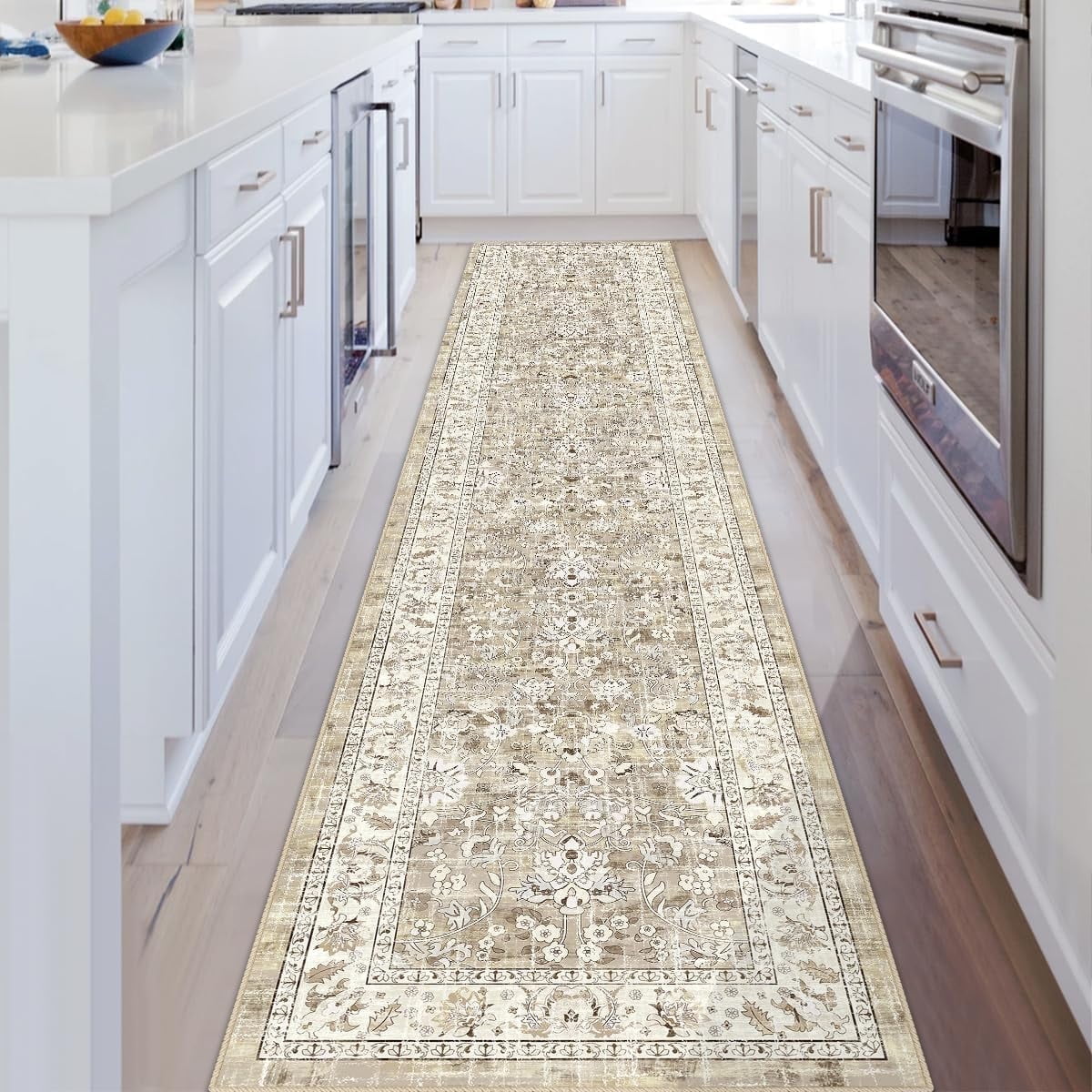 MJIAexp 2'x10' Boho Floral Kitchen Runner Rug Machine Washable Runner ...