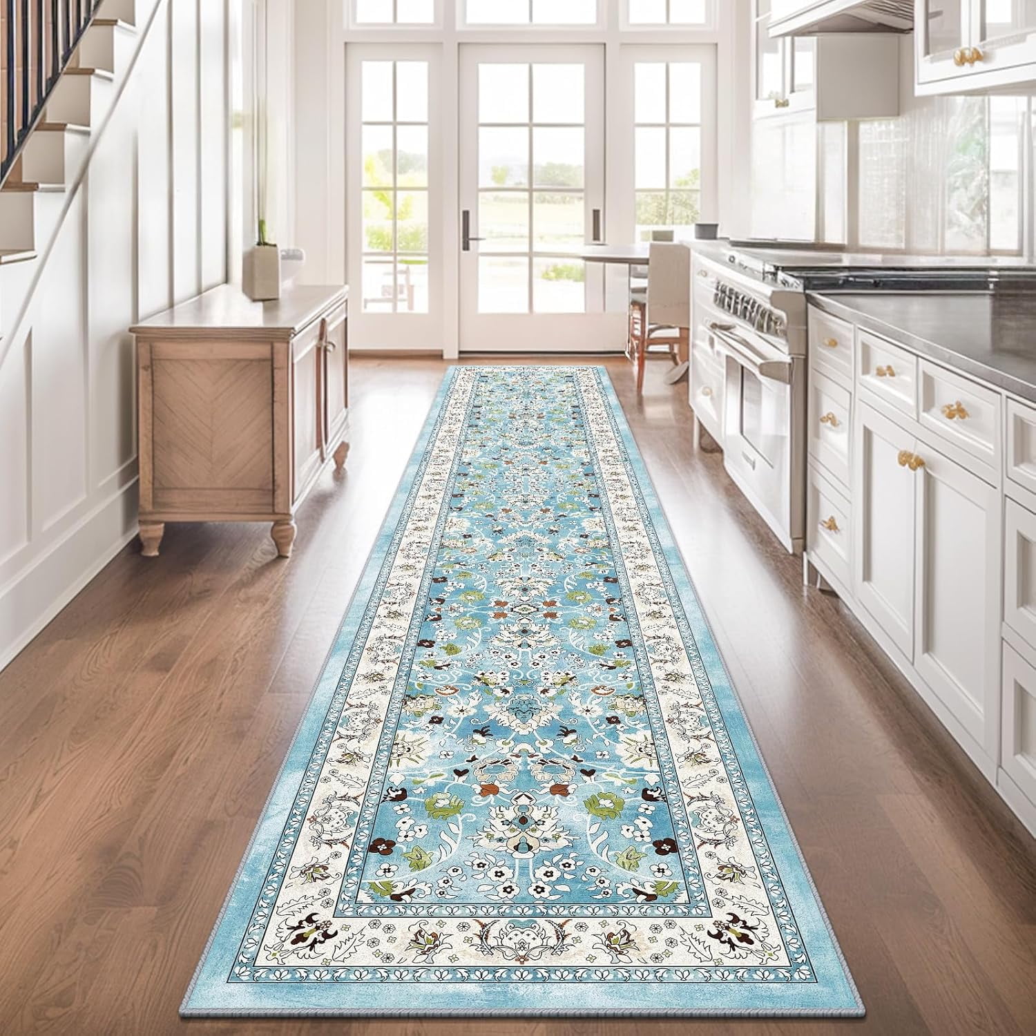 MJIAexp 2'x8' Boho Floral Kitchen Runner Rug Machine Washable Runner ...