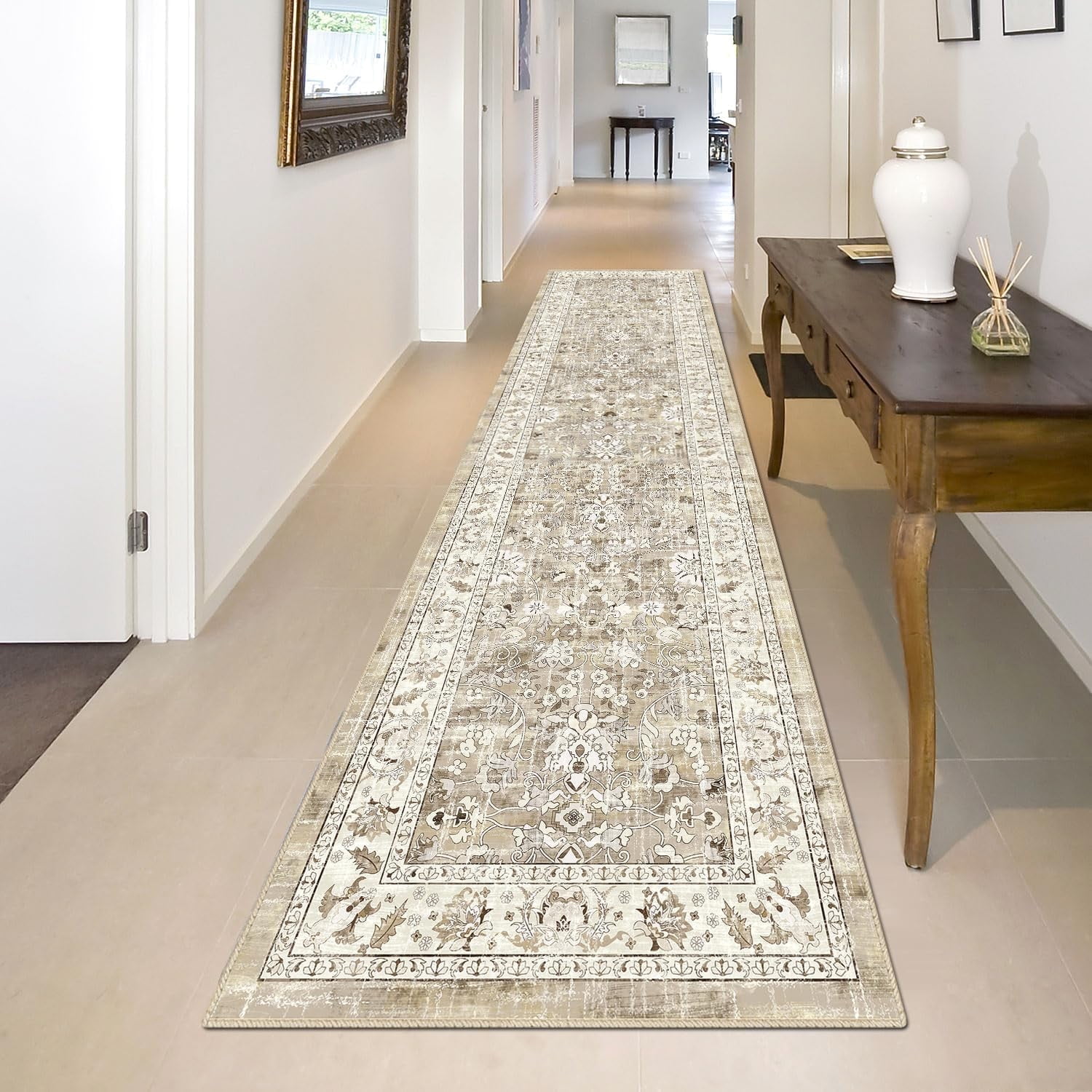 MJIAexp 2'x8' Boho Floral Kitchen Runner Rug Machine Washable Runner ...