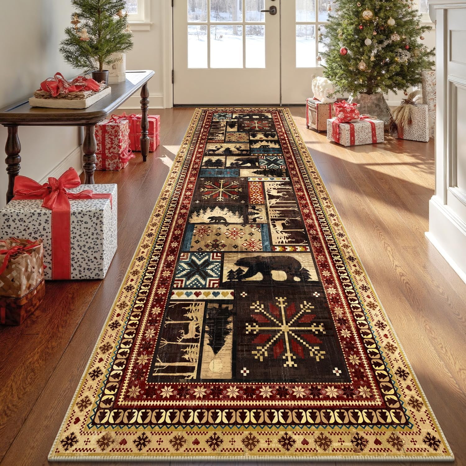 MJIAexp Christmas Runner Rug 3x10 Runners for Hallways,Xmas Kitchen ...