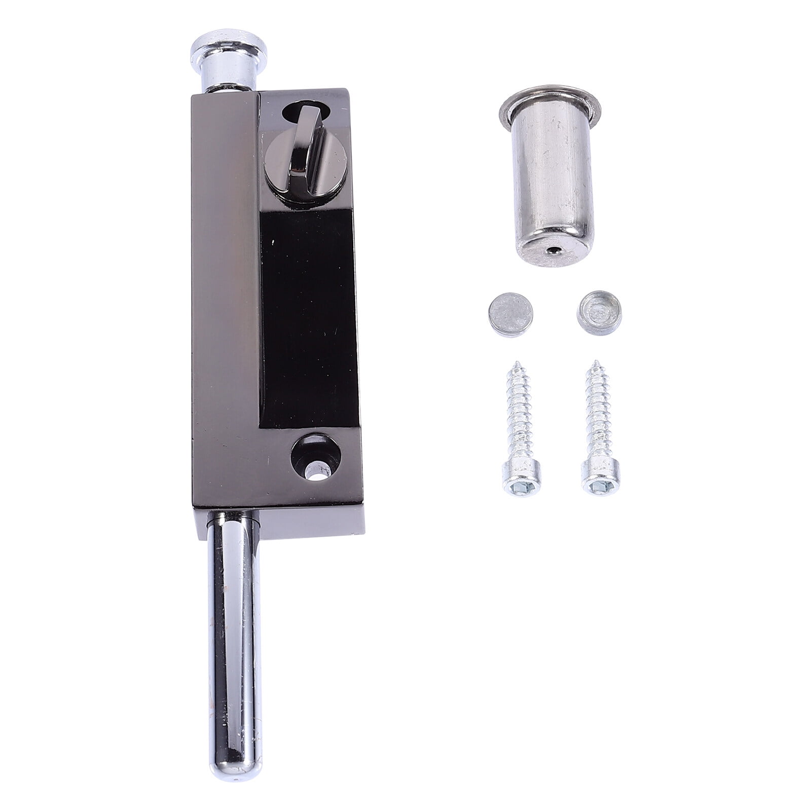 MJJU Door Security Foot Lock Zinc Alloy Security Slide Bolt Lock Spring ...