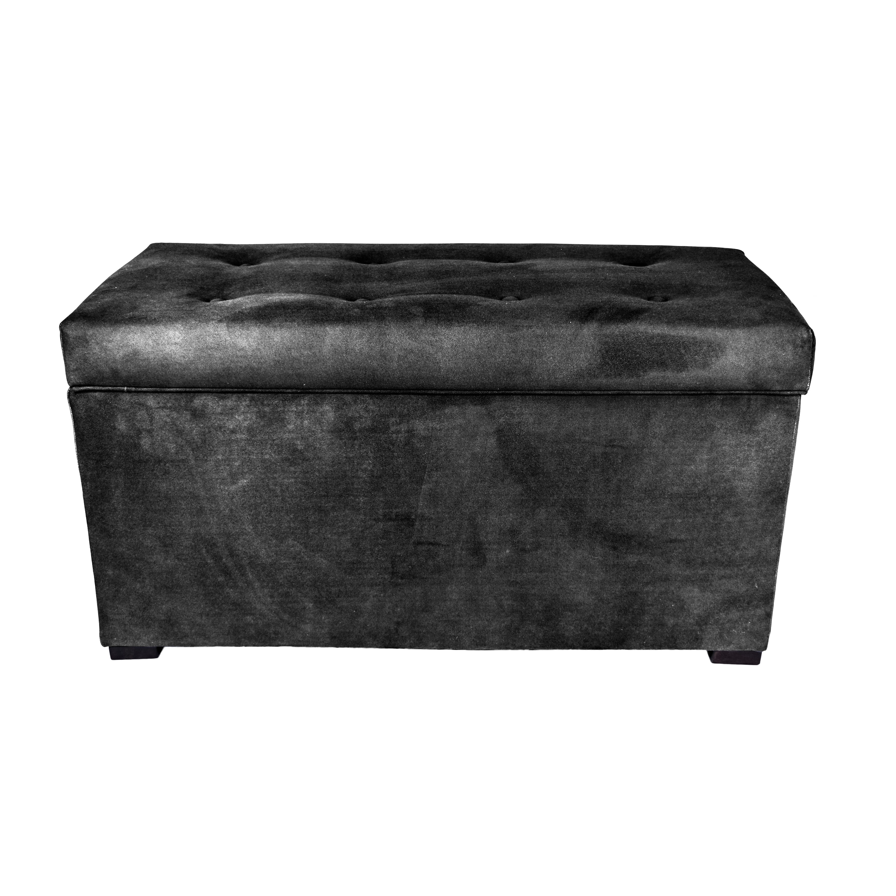 MJL Furniture Angela 8-button Tufted Obsession Storage Trunk Bench ...