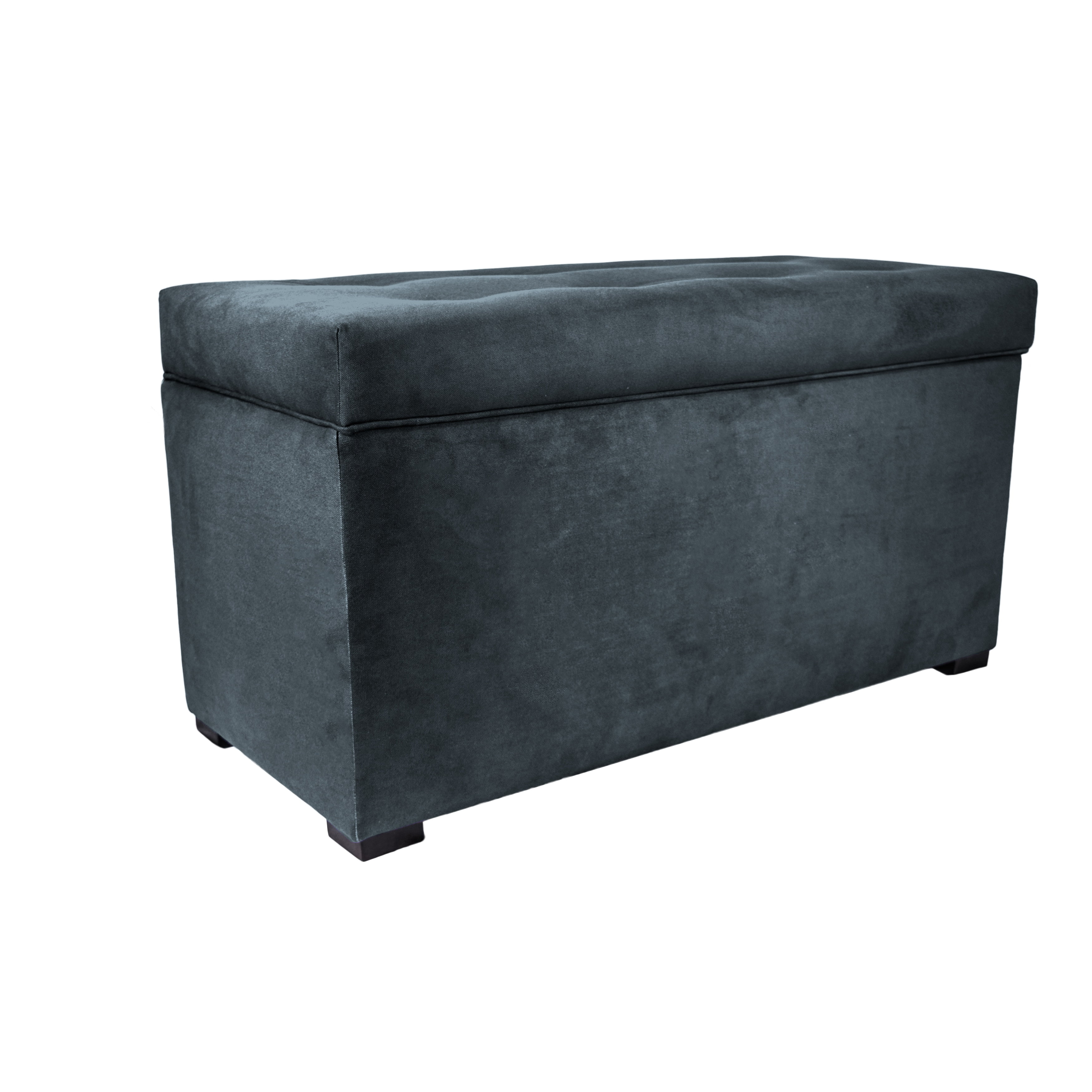 MJL Furniture Angela 8-button Tufted Obsession Storage Trunk Bench ...
