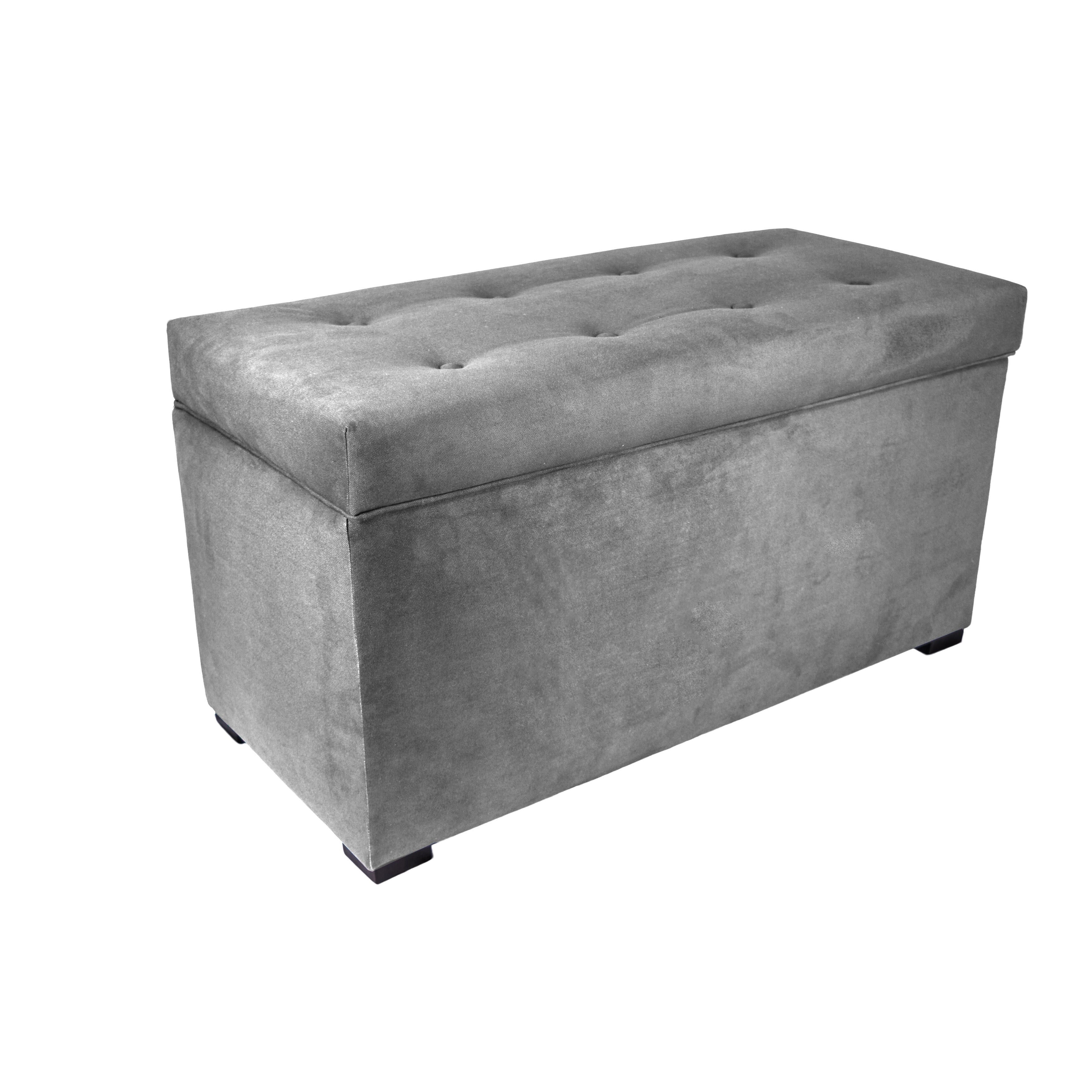 MJL Furniture Angela 8-button Tufted Obsession Storage Trunk Bench ...
