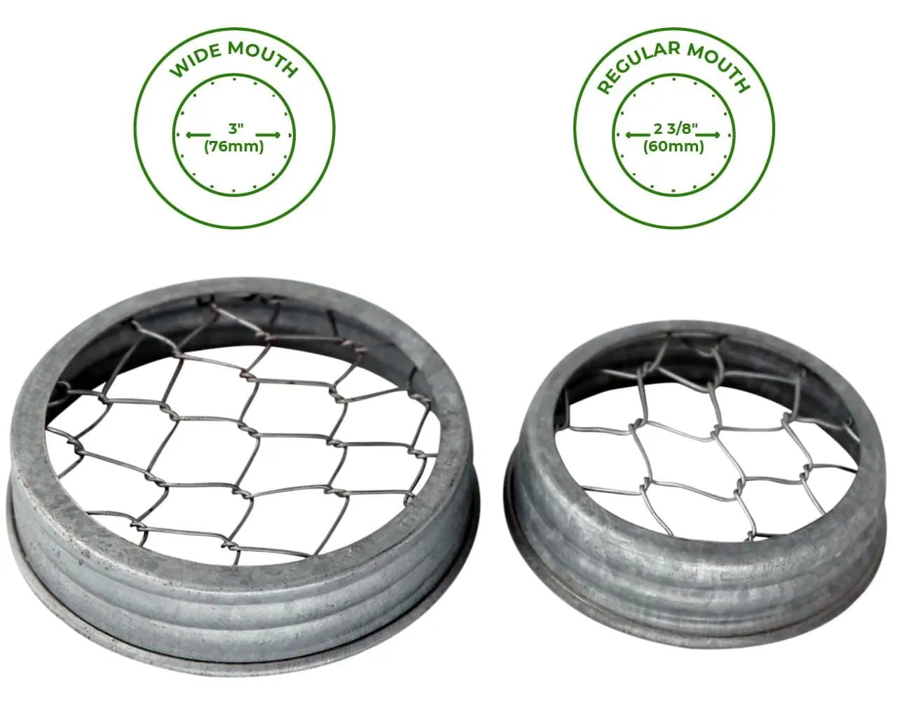 MJL Galvanized Metal Flower Organizer Frog Lid for Mason Jars Regular ...