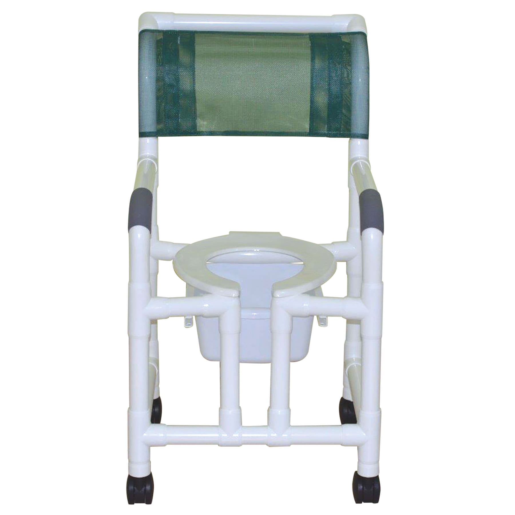 MJM International 118-3TW-OF-SQ-PAIL Shower Chair with Open Front and ...