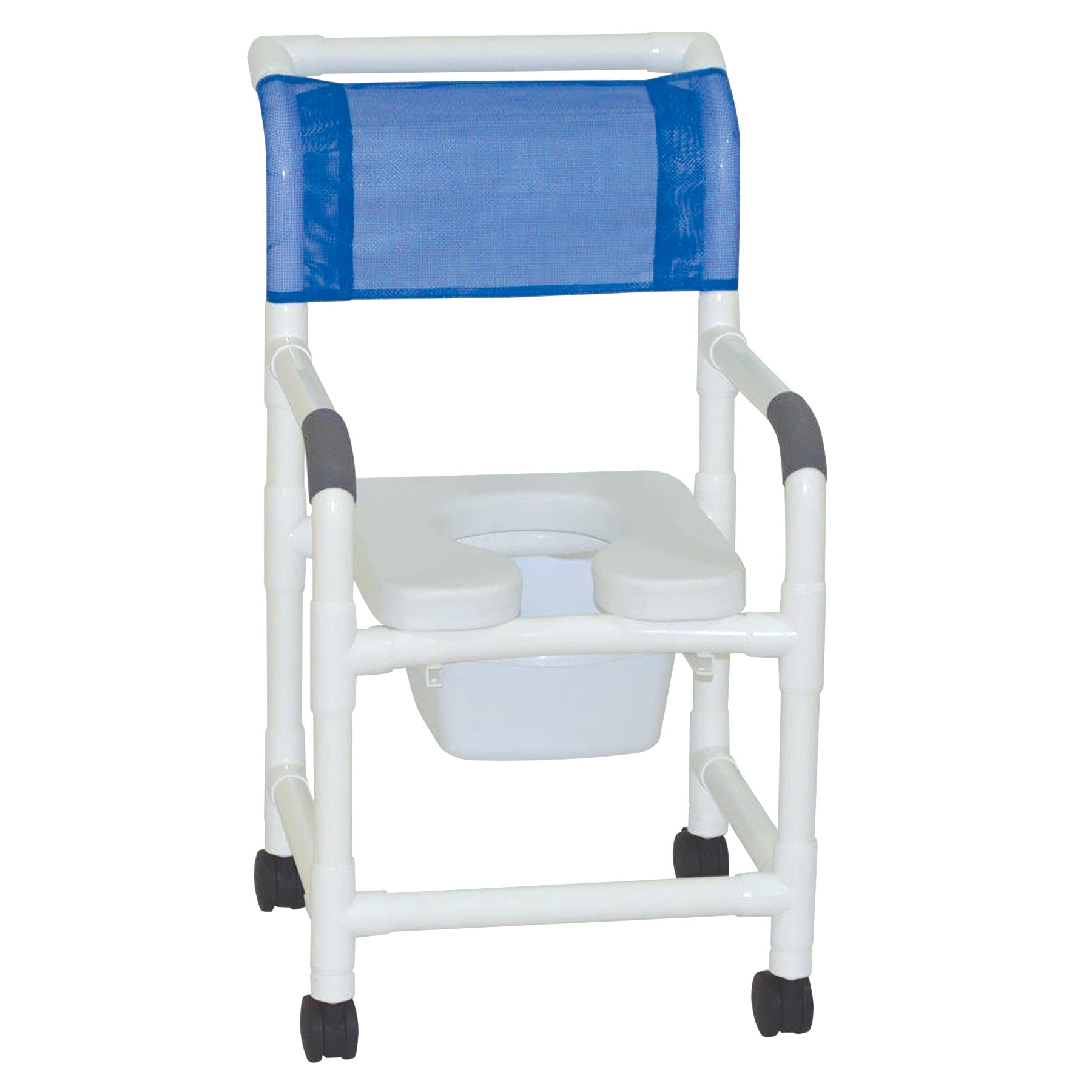 MJM International 118-3TW-SSDE SQ-PAIL Shower Chair with Soft Seat and ...