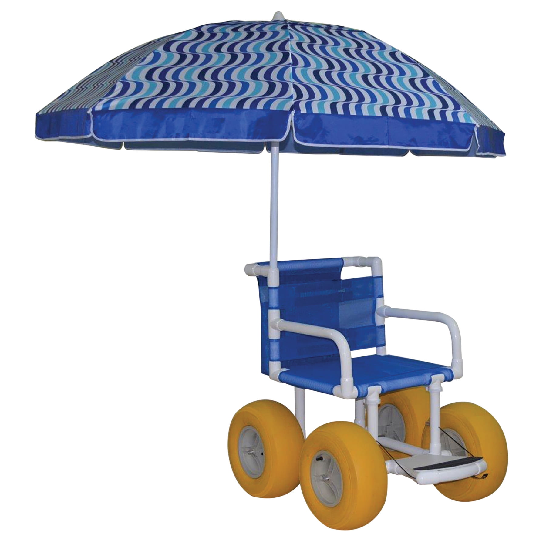 MJM International E720-ATC-Y-U Echo All Terrain Chair with Umbrella ...