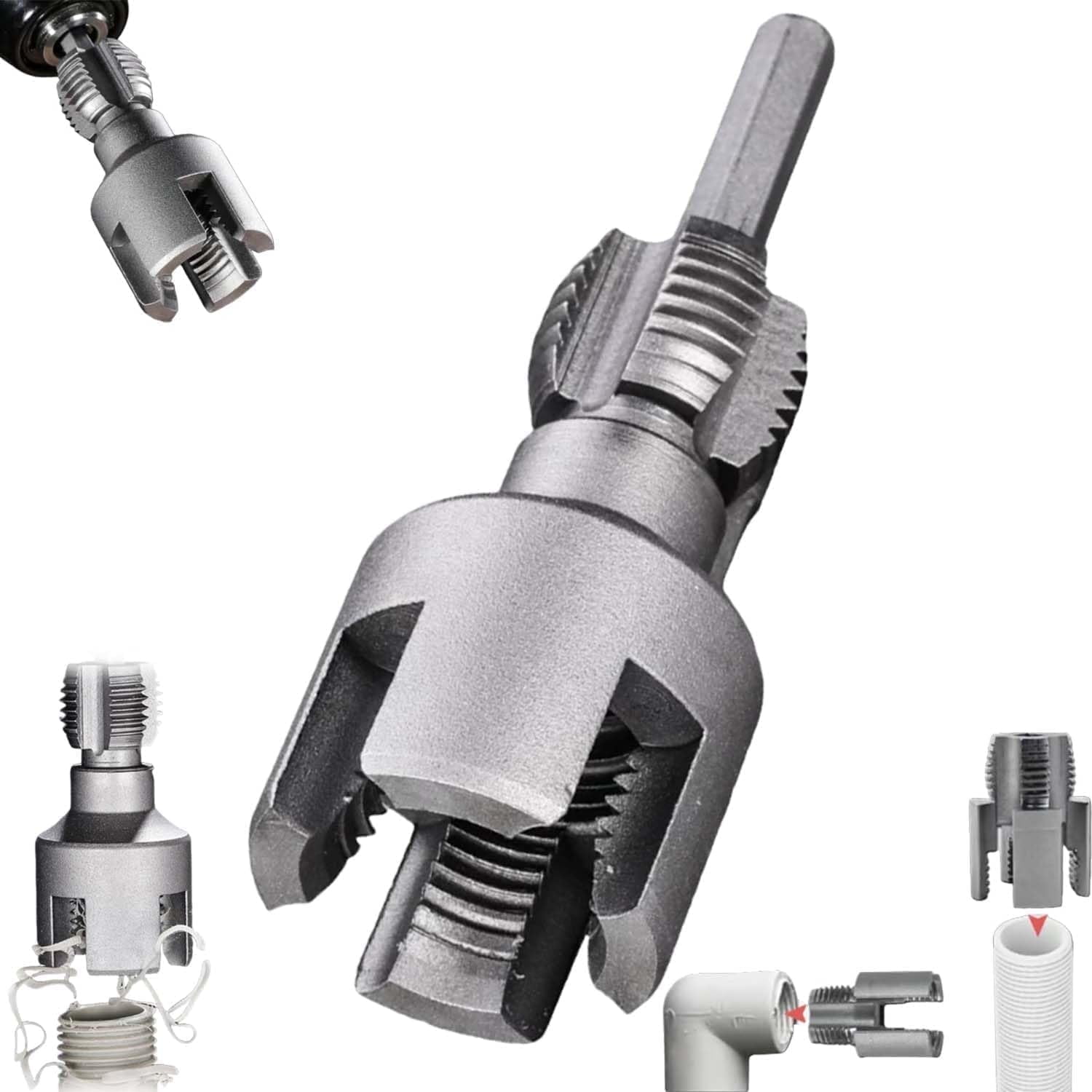 MJS Integrated Internal & External Pipe Threading Tool Dual-Function ...