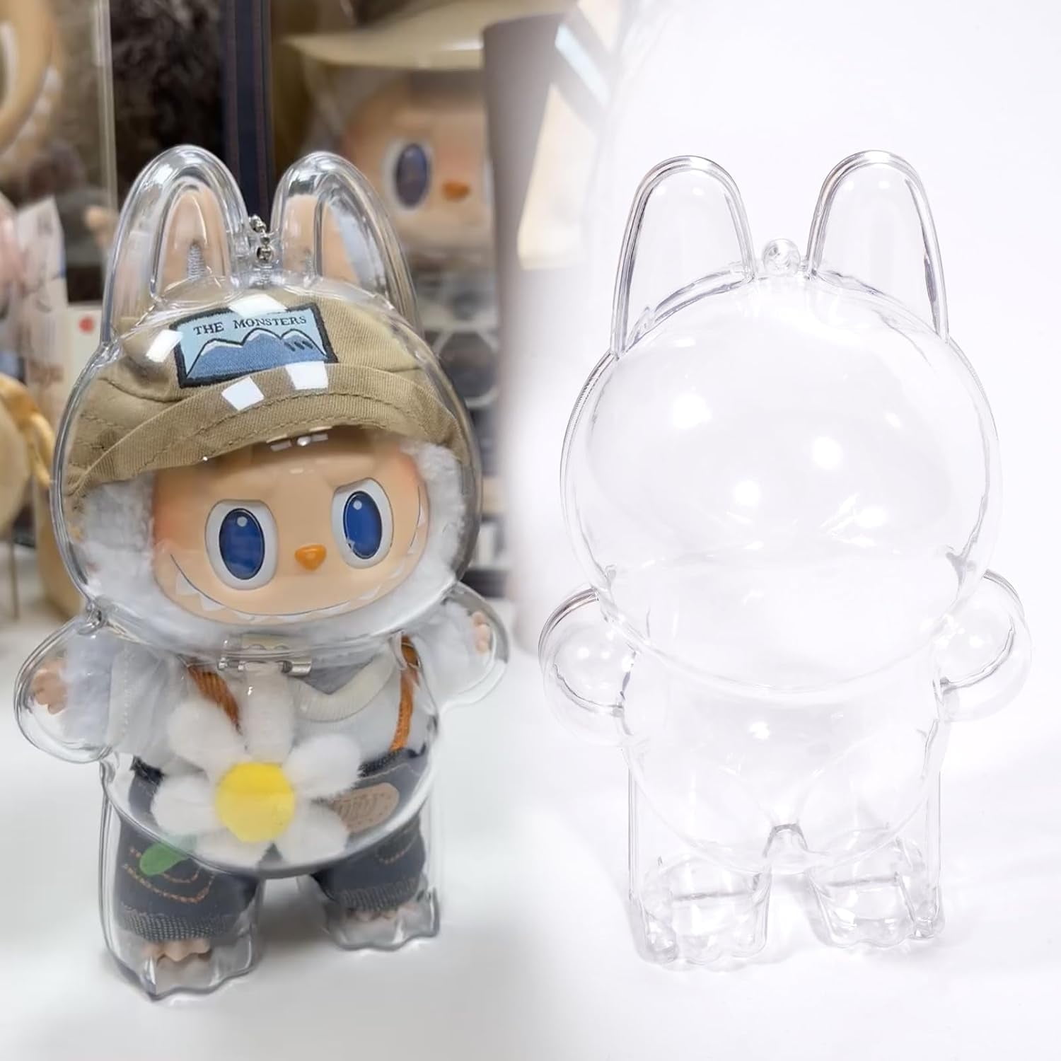 MJS Protective Case for Labubu The Monsters Macaron Acrylic Display Case with Strap - Walmart.com