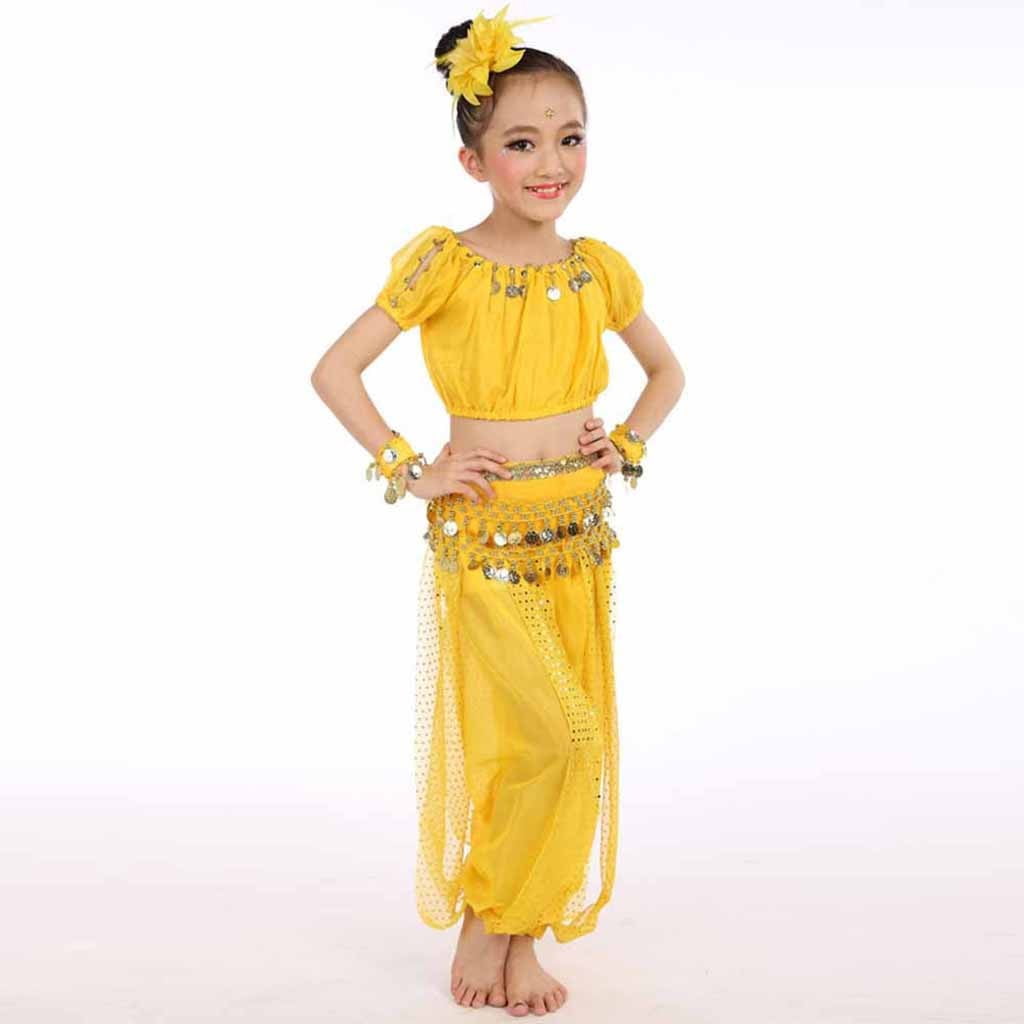 MJTBGFSWG Baby Girl Outfits Handmade Children Girl Belly Dance Kids ...