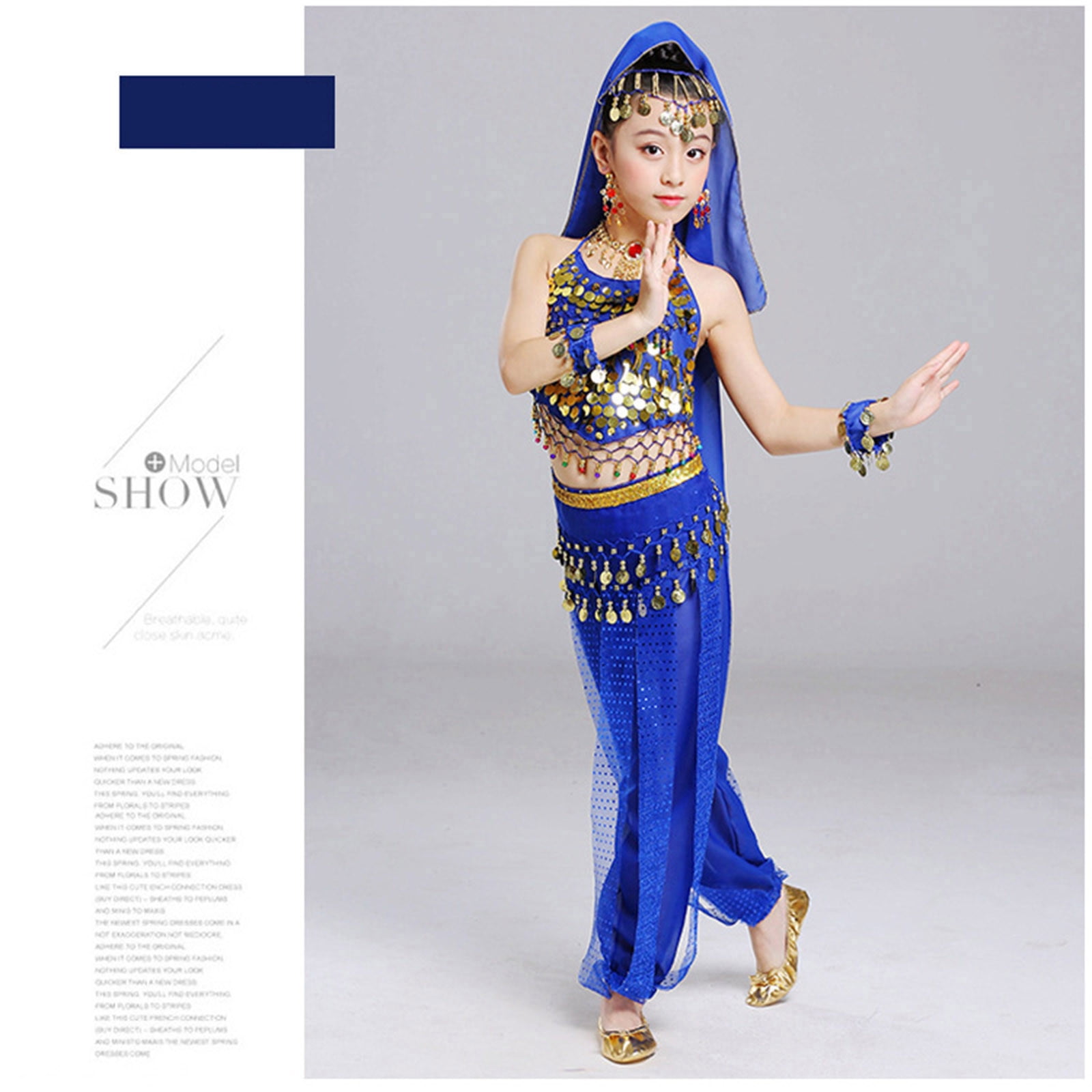 MJTBGFSWG Baby Girl Outfits Spring Kids Belly Dance Girls Performance ...