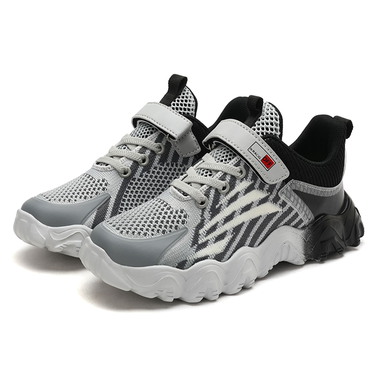 MJTBGFSWG Boys On On Sneakers Children's Fashion Mesh Lace Up Sneakers ...