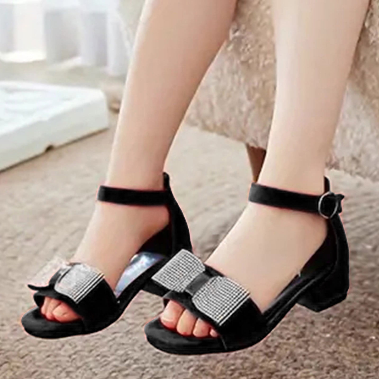 MJTBGFSWG Sandals for Toddler Girls Children Shoes Thick High Heel ...
