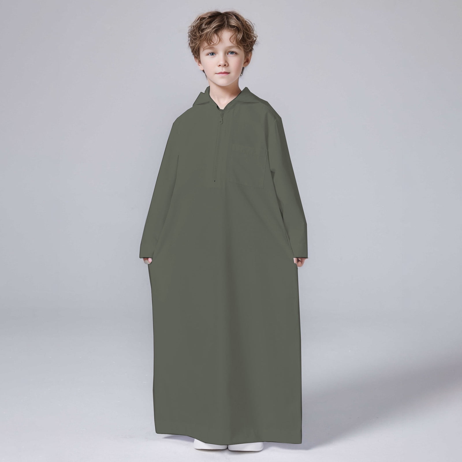 MJTBGFSWG Under Arabic Thobe Thobe Long Sleeve Hooded Embroidery Kaftan ...