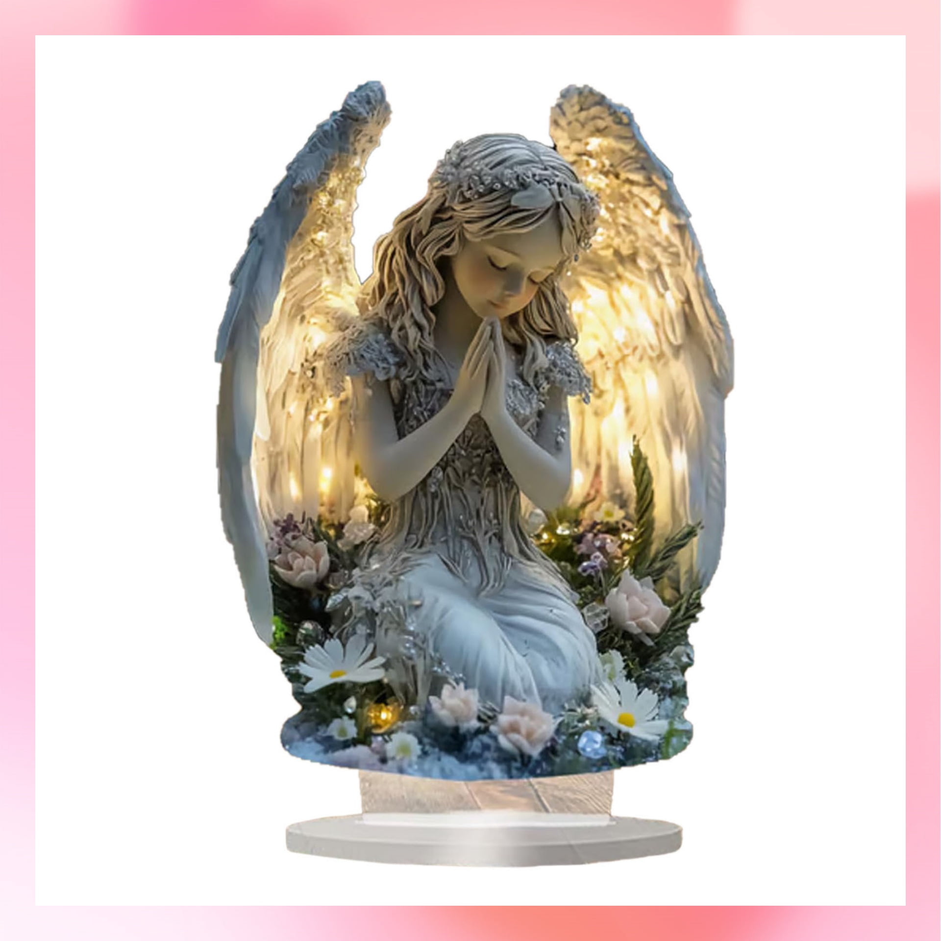 MJTYUTMO Angel Figurine - Sculpted Hand-Painted Figurine - Angel Wings ...