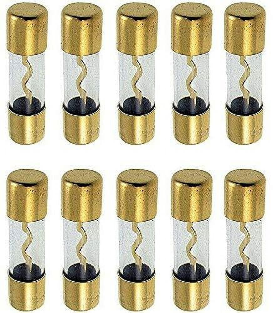 10 MK Audio 100 Amp Inline Glass AGU Fuses Gold Plated Inline Glass ...