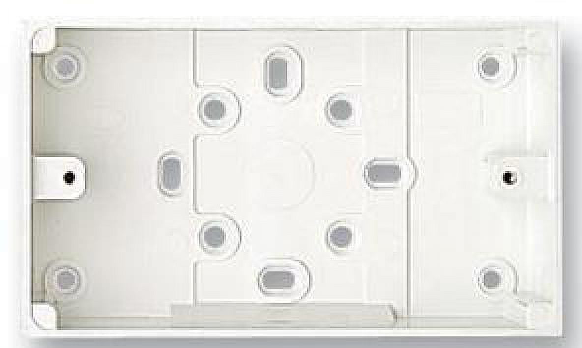 MK - 2 Gang White PVC Surface Back Box, 2x Oval Push-Out - Walmart.com