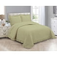 MK Collection Beige Full/Queen Quilted Coverlet Bedspread Set, Embossed ...