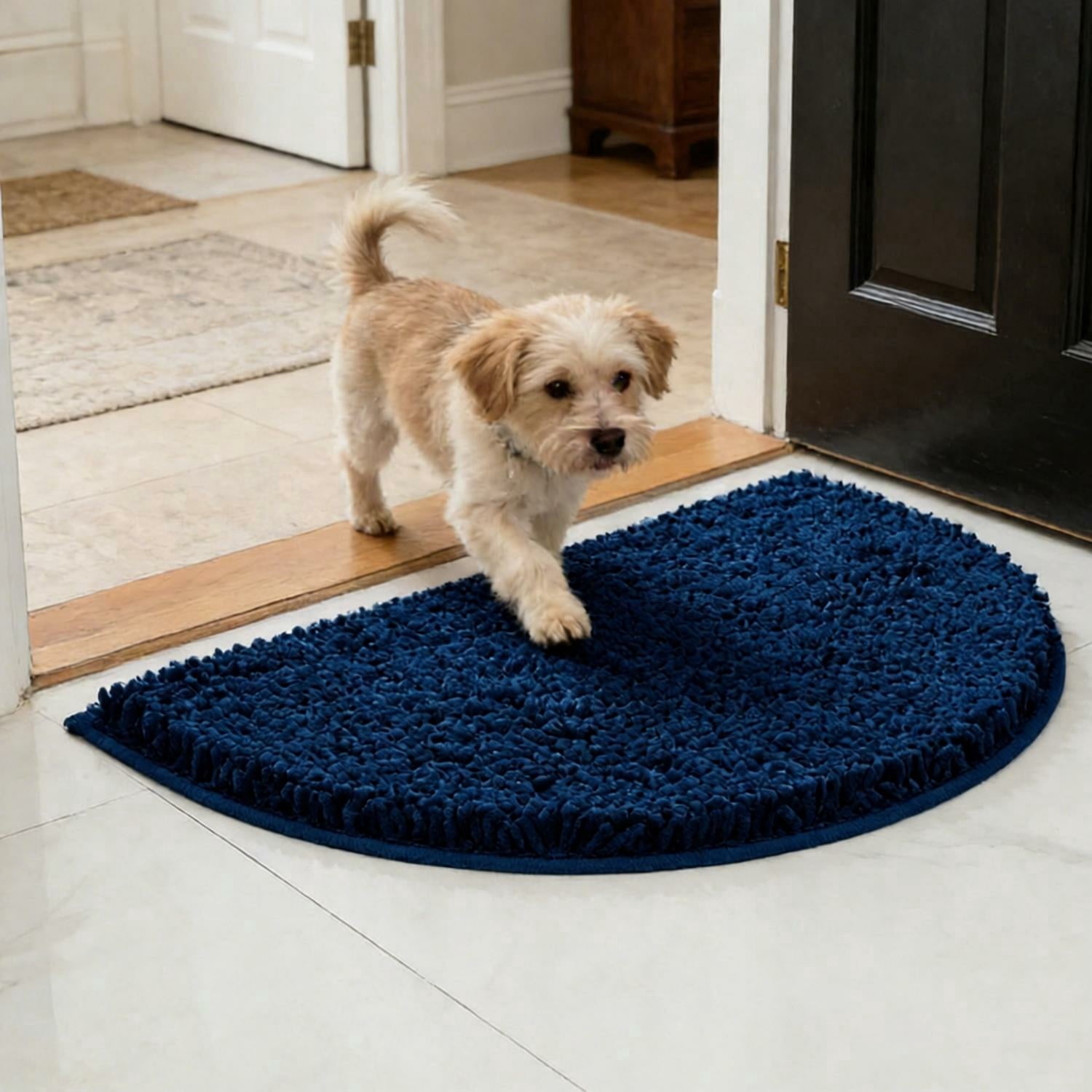 MK Gdledy Half Round Pet Carpet Microfiber Chenille Non-Slip Bathroom ...
