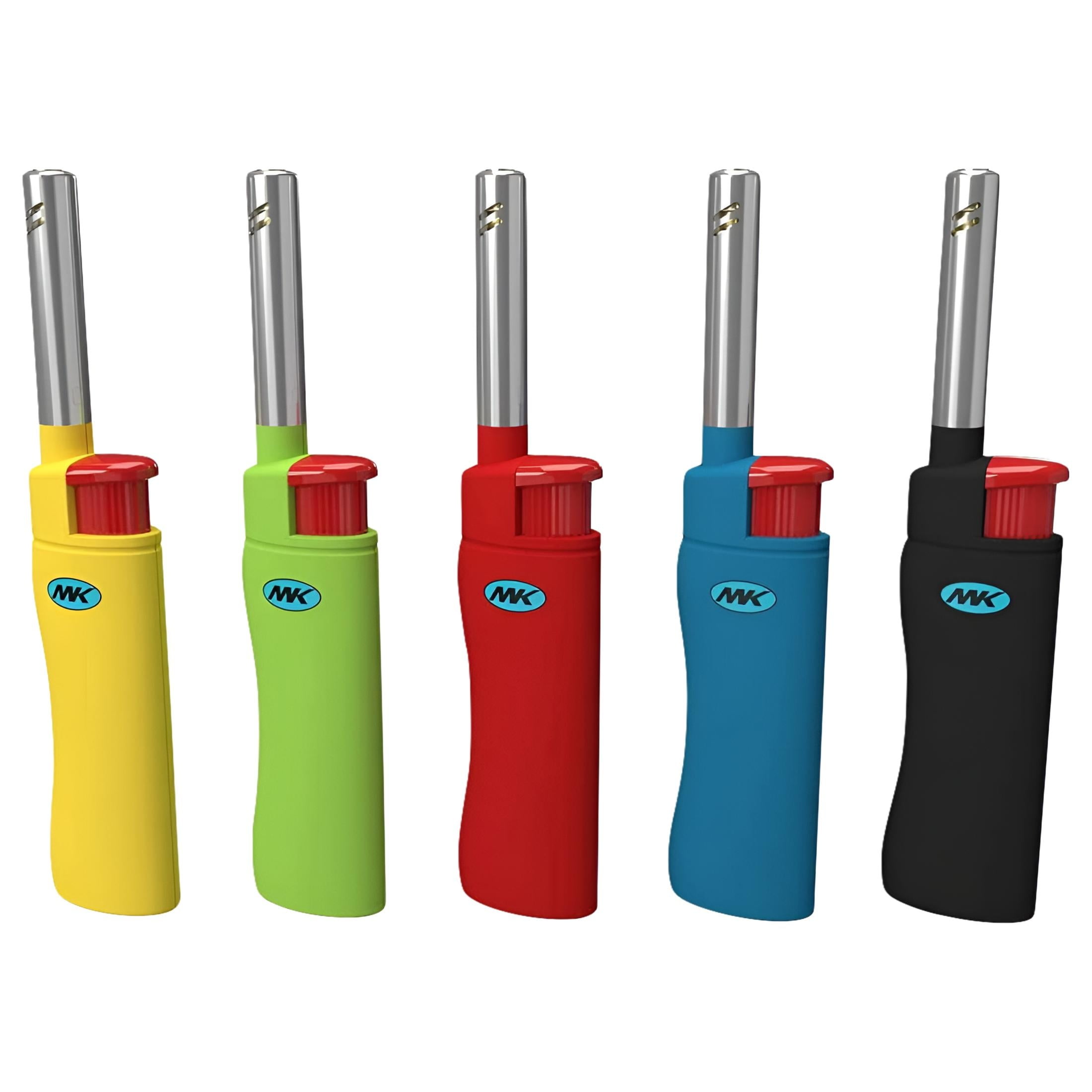 MK Lighter 10 PCS Assorted Colors, Windproof Flame, Refillable, Ideal ...