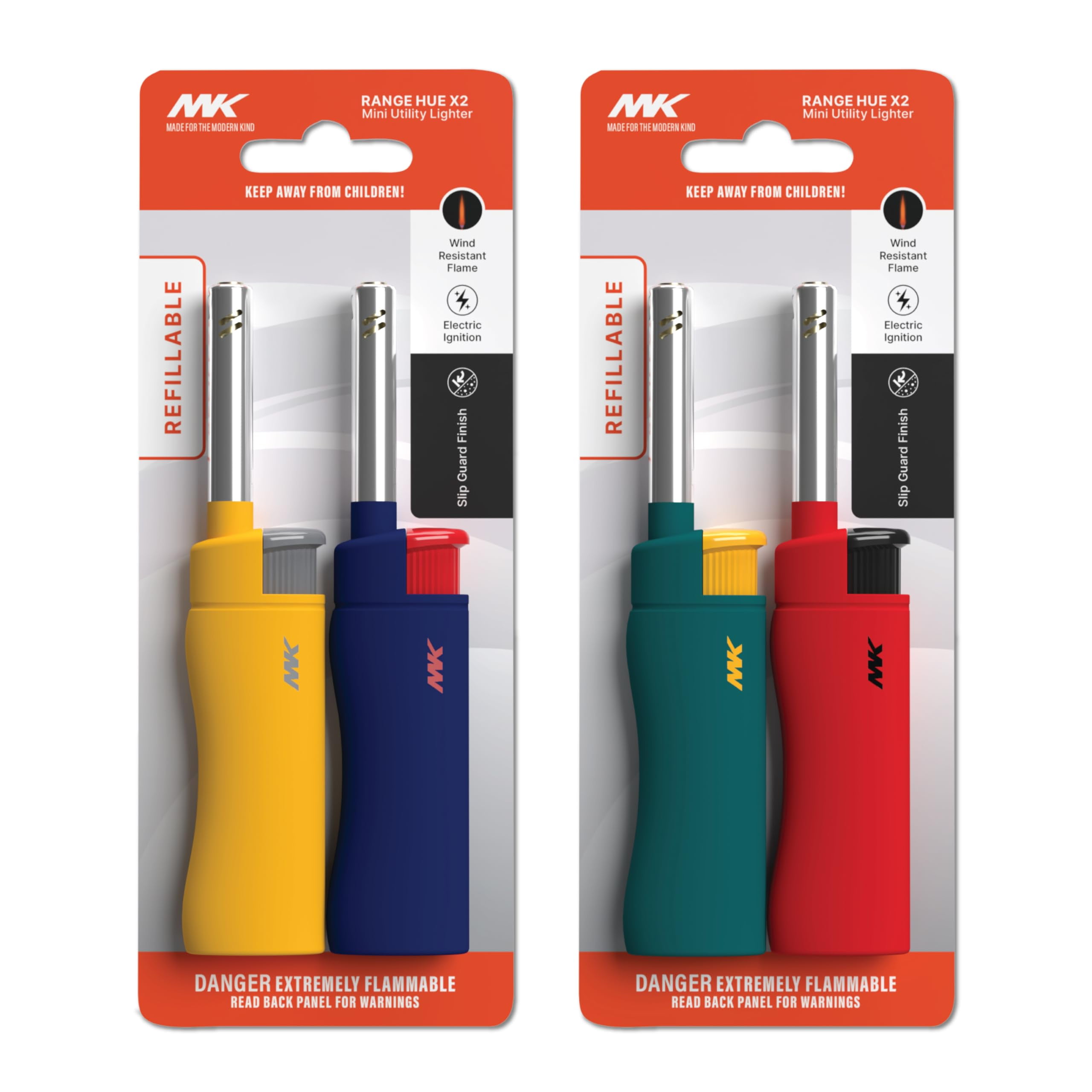 MK Refillable Windproof Candle Lighters 4PCS, Mini Torch, All-Purpose ...