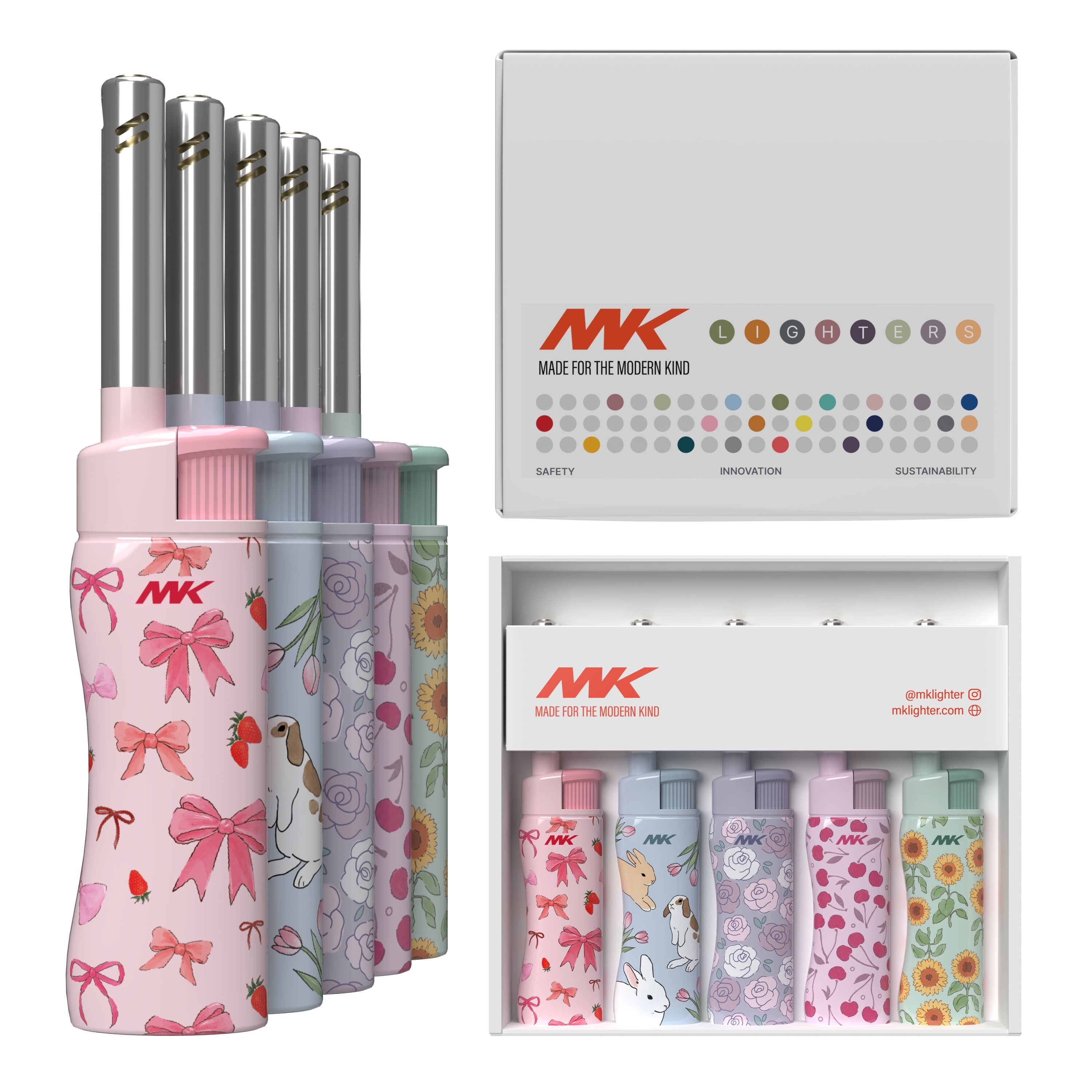MK Lighter Candle Lighters, Windproof Flame, Ideal as Lighters for ...