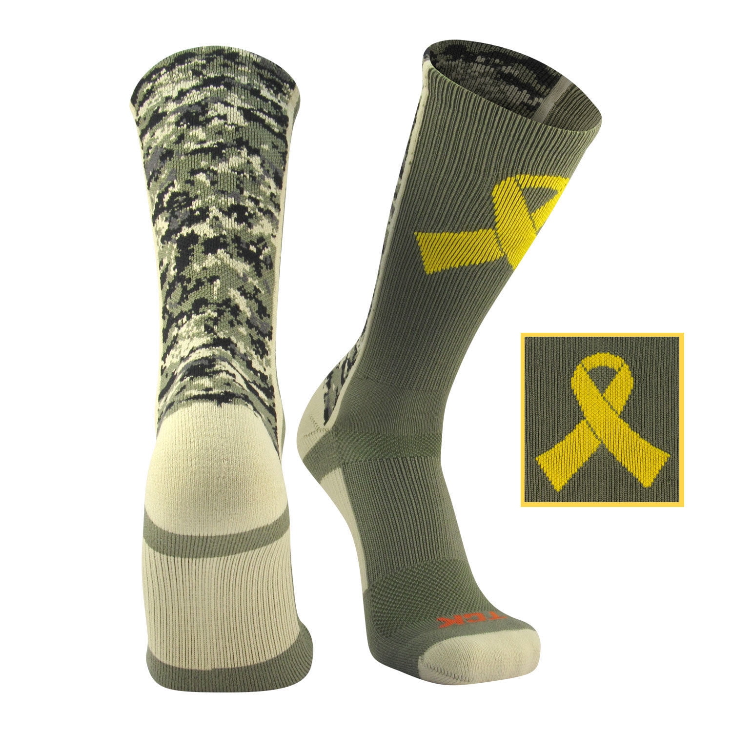 MK Socks Digital Camo Military Armed Forces Ribbon Crew Socks (S ...