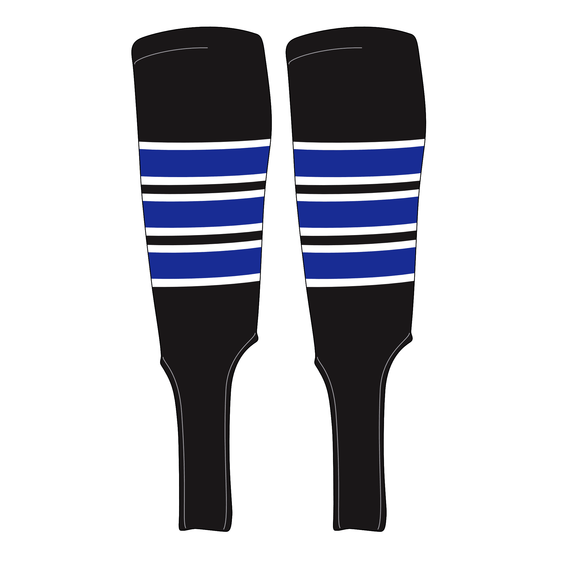 MK Socks Traditional Baseball Stirrups Pattern C-7 Black, White, Royal ...