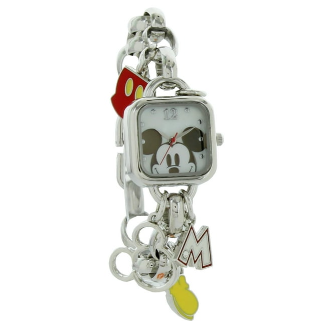 MK2228 Mickey Mouse Charm Bracelet Watch - Walmart.com