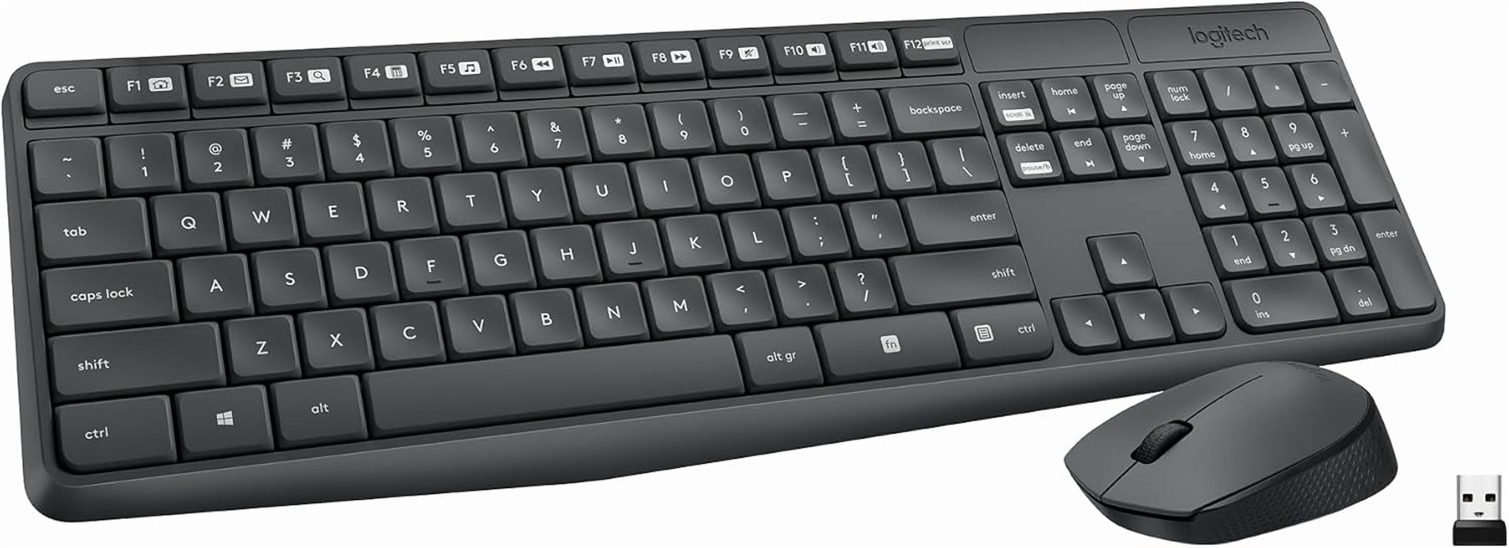 MK235 Wireless Keyboard and Mouse Combo for Windows, 2.4 GHz Unifying ...