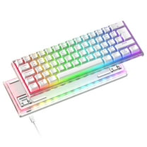 T8 Wired 68 Keys Mechanical Gaming Keyboard with Coiled Cable RGB ...