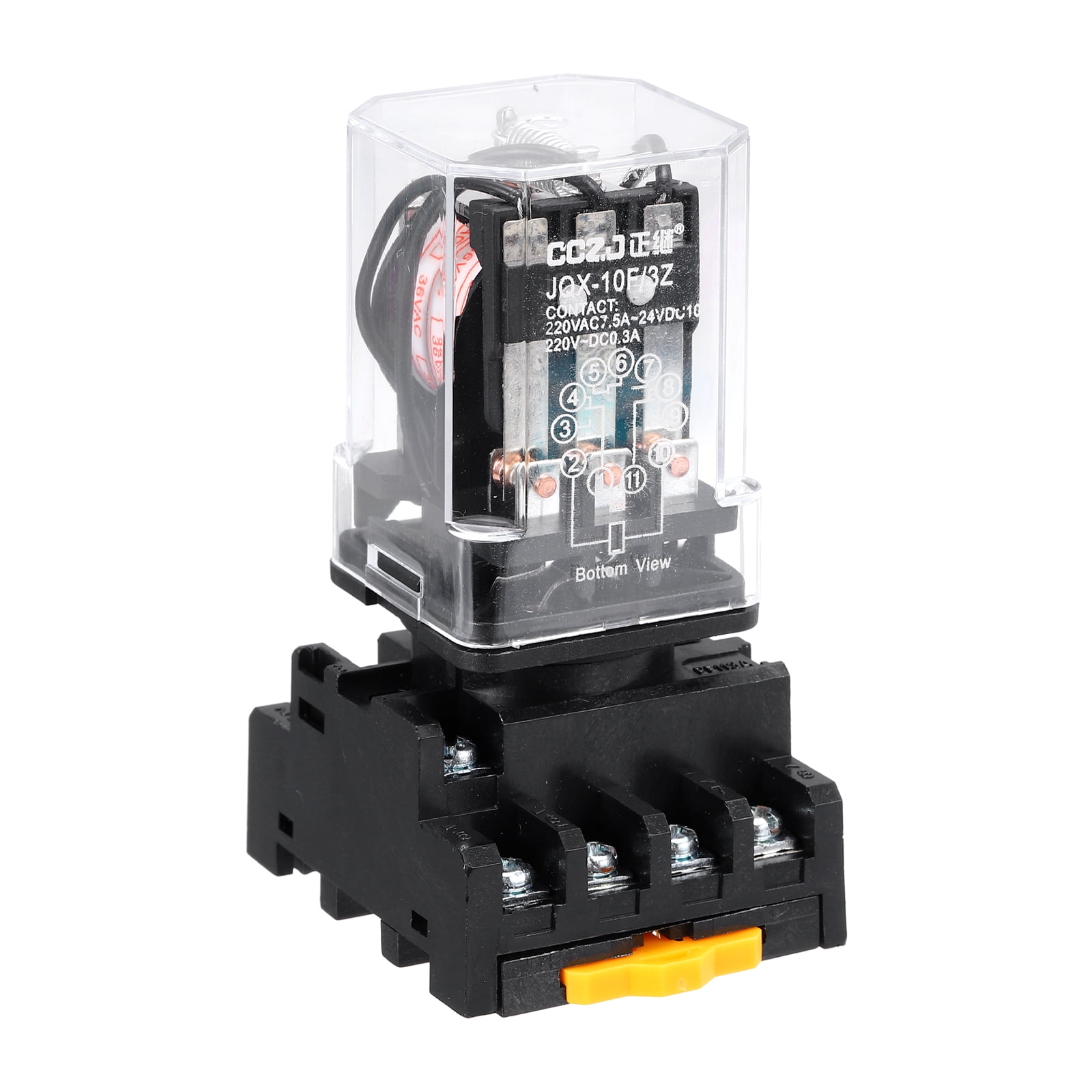 MK2P-I DPDT Power Relay, AC 36V 11 Pin Relay with Socket Base 3NC 3NO JQX-10F/3Z - Walmart.com