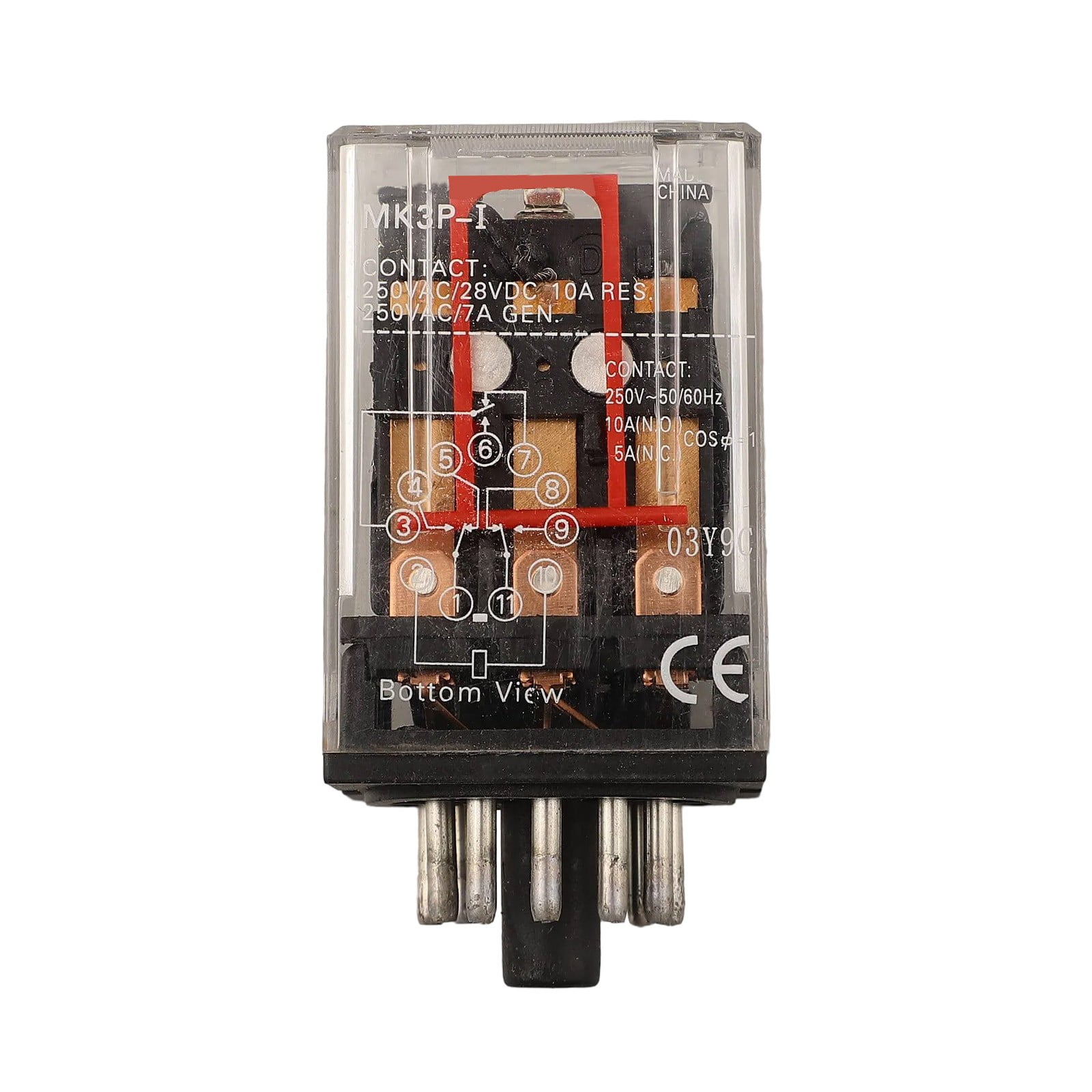 MK3P-I DC 12V Power Relay 11 Pin 10A 250VAC General Purpose ...