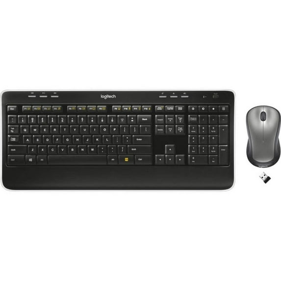 Logitech MK520 Quiet Wireless Keyboard Mouse Combo, USB, Computer Set ...