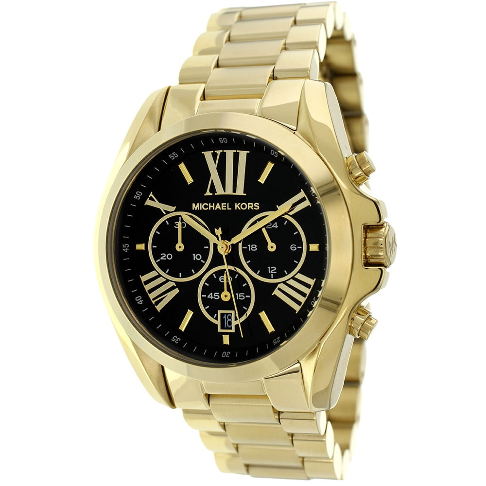 MK Designer Ladies Blair Gold Plated Chronograph Watch with Stainless ...