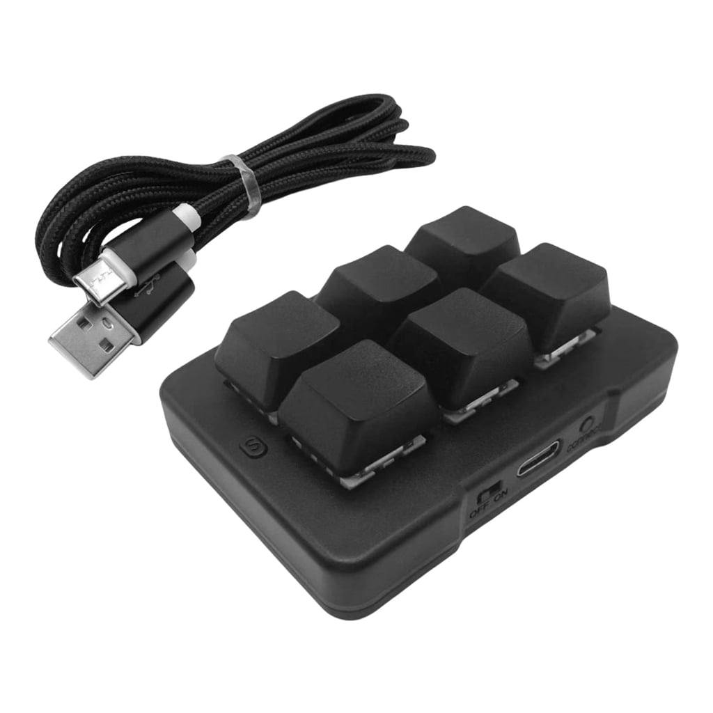 MK623PRO Programmable 6 Small Keyboard USB Customizable Macros and LED ...