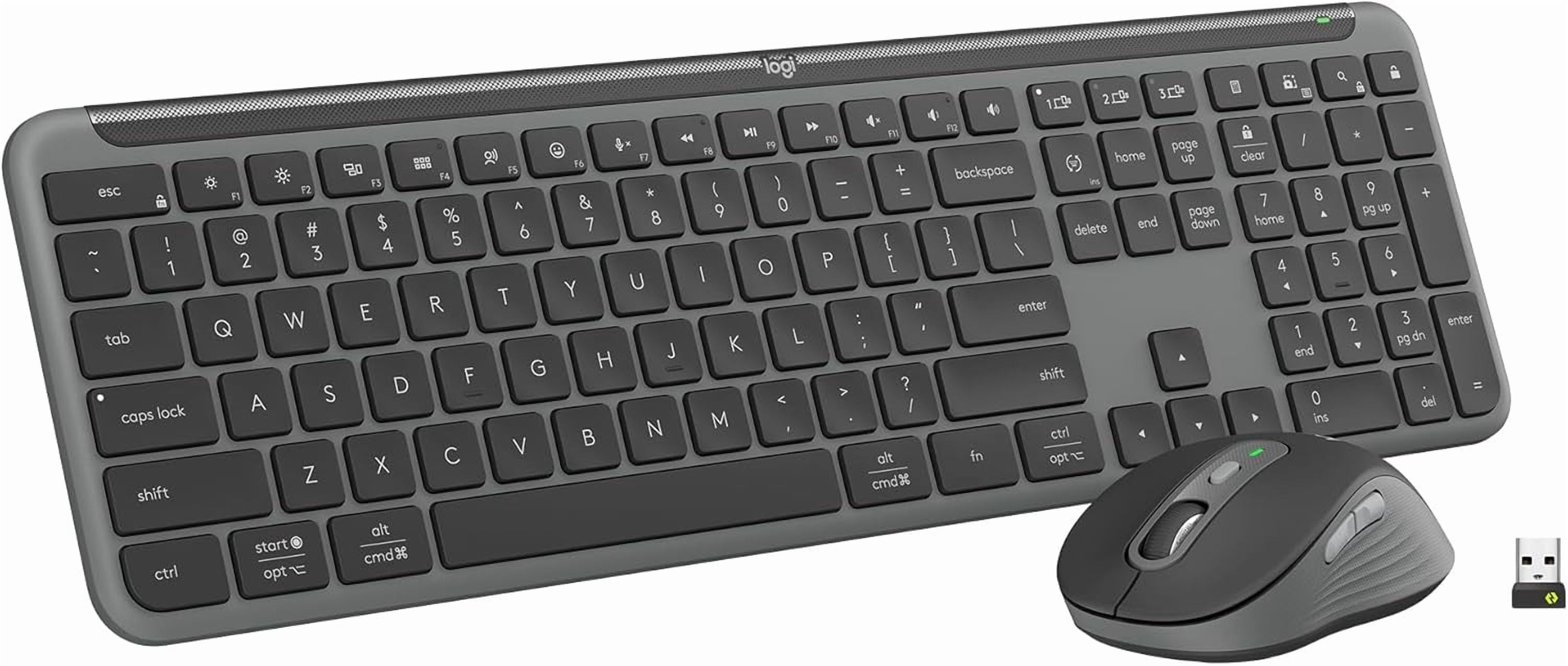 MK955 Signature Slim Wireless Keyboard and Mouse Combo, for Larger ...