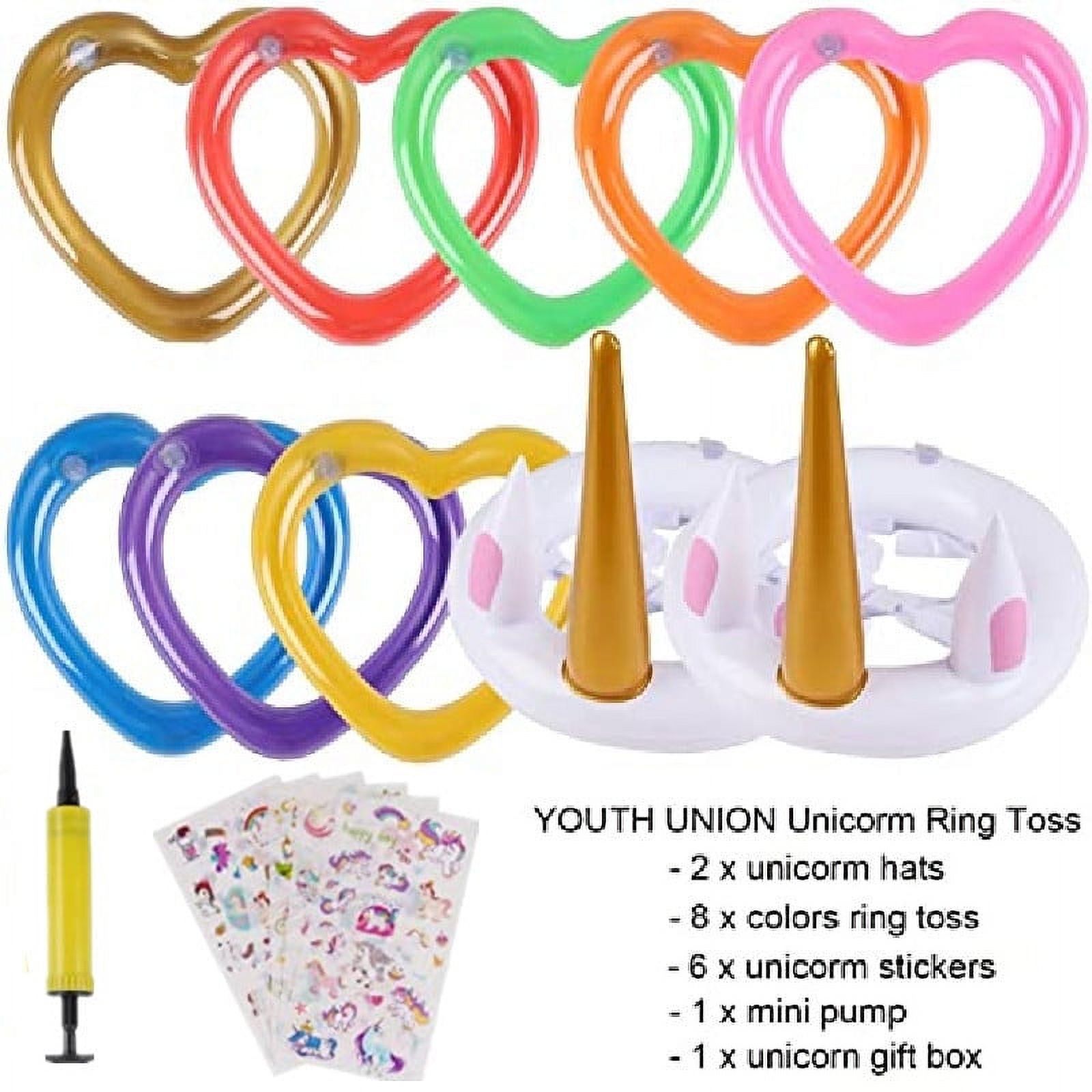 MKBL 2 Pcs Inflatable Hat for Ring Toss Game，with 8Pcs Heart Ring，Pool ...