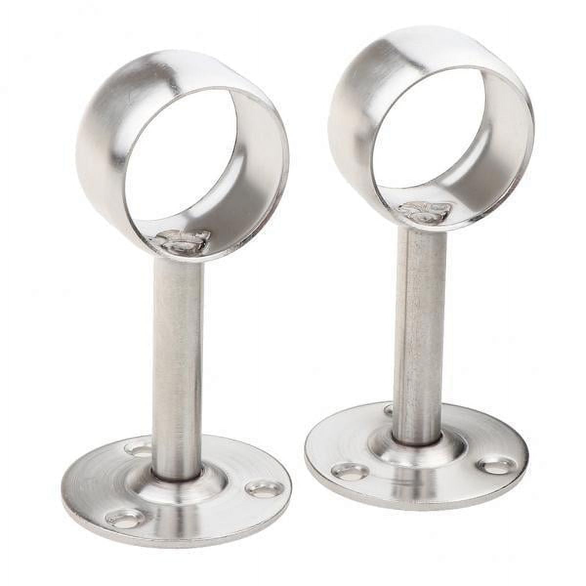 MKBL 5x2 Pieces Stainless Steel Wardrobe Pipe Lever Rod Holder Socket ...