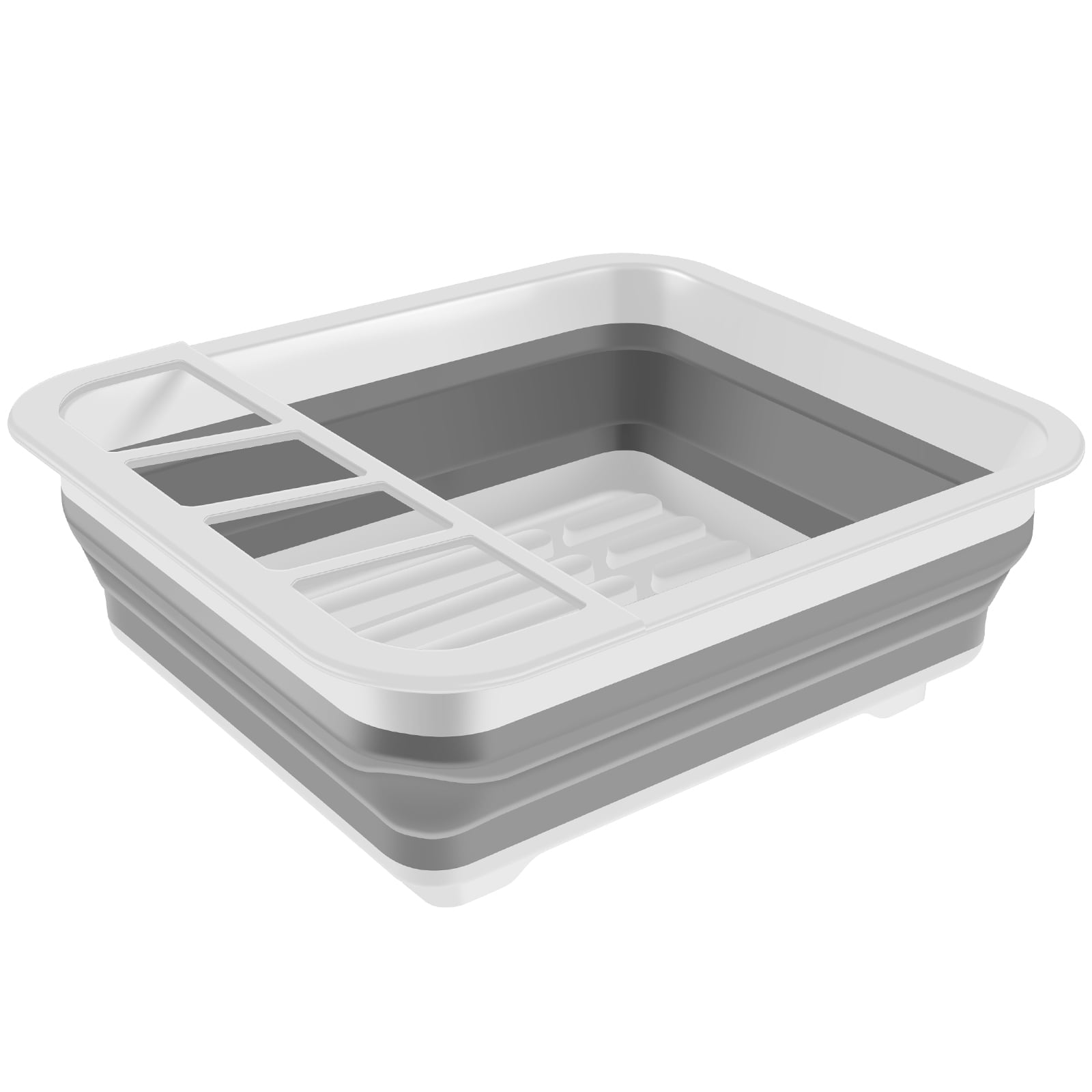 MKBL Collapsible Dish Drying Rack Large Capacity Foldable Dinnerware ...