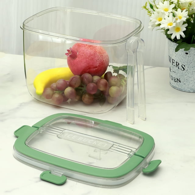 MKBL Ice Bucket with Lid and Tong Sealed Ice Bucket Container with ...