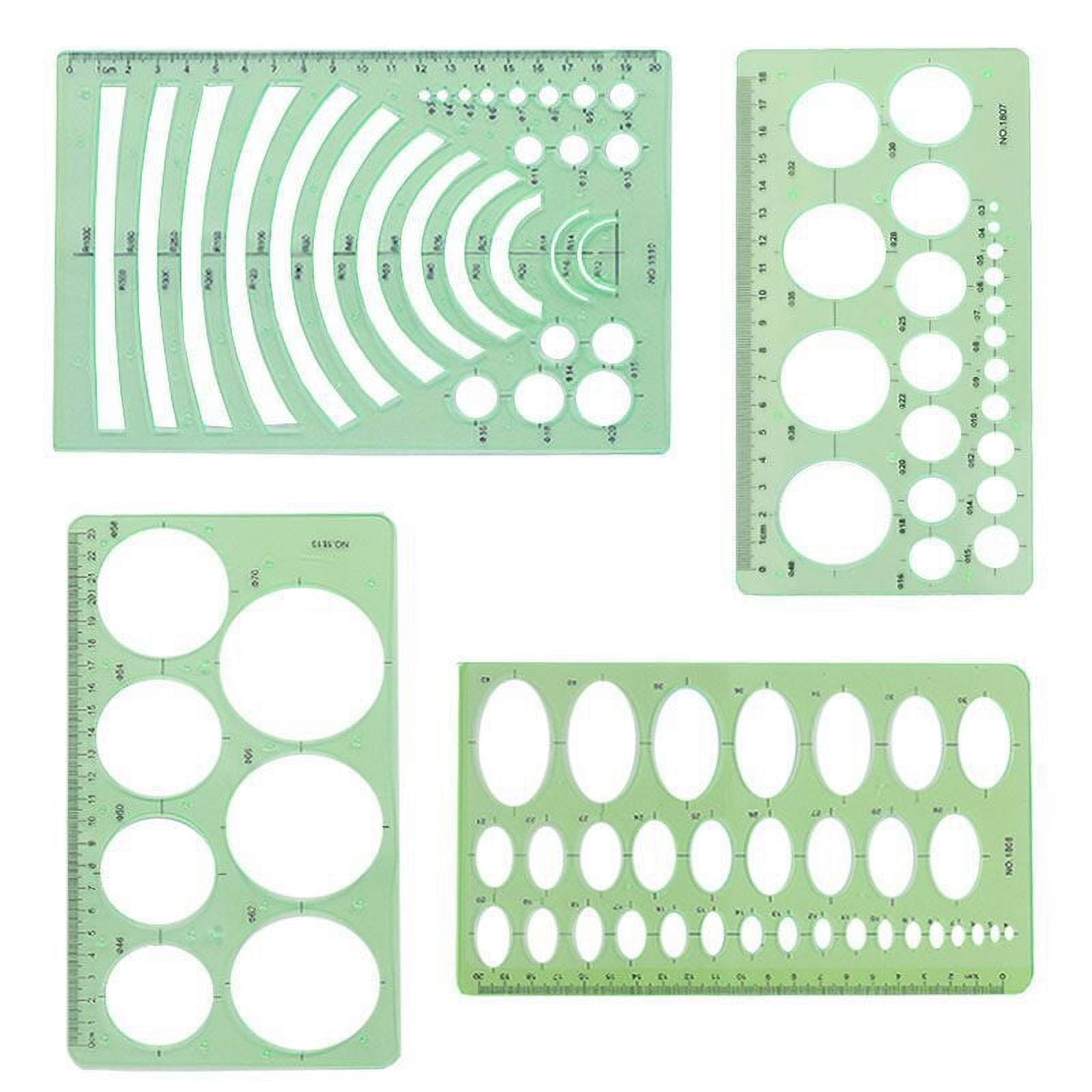 MKBL Template Plastic Rulers Circle Oval Circle Radius Drawing ...