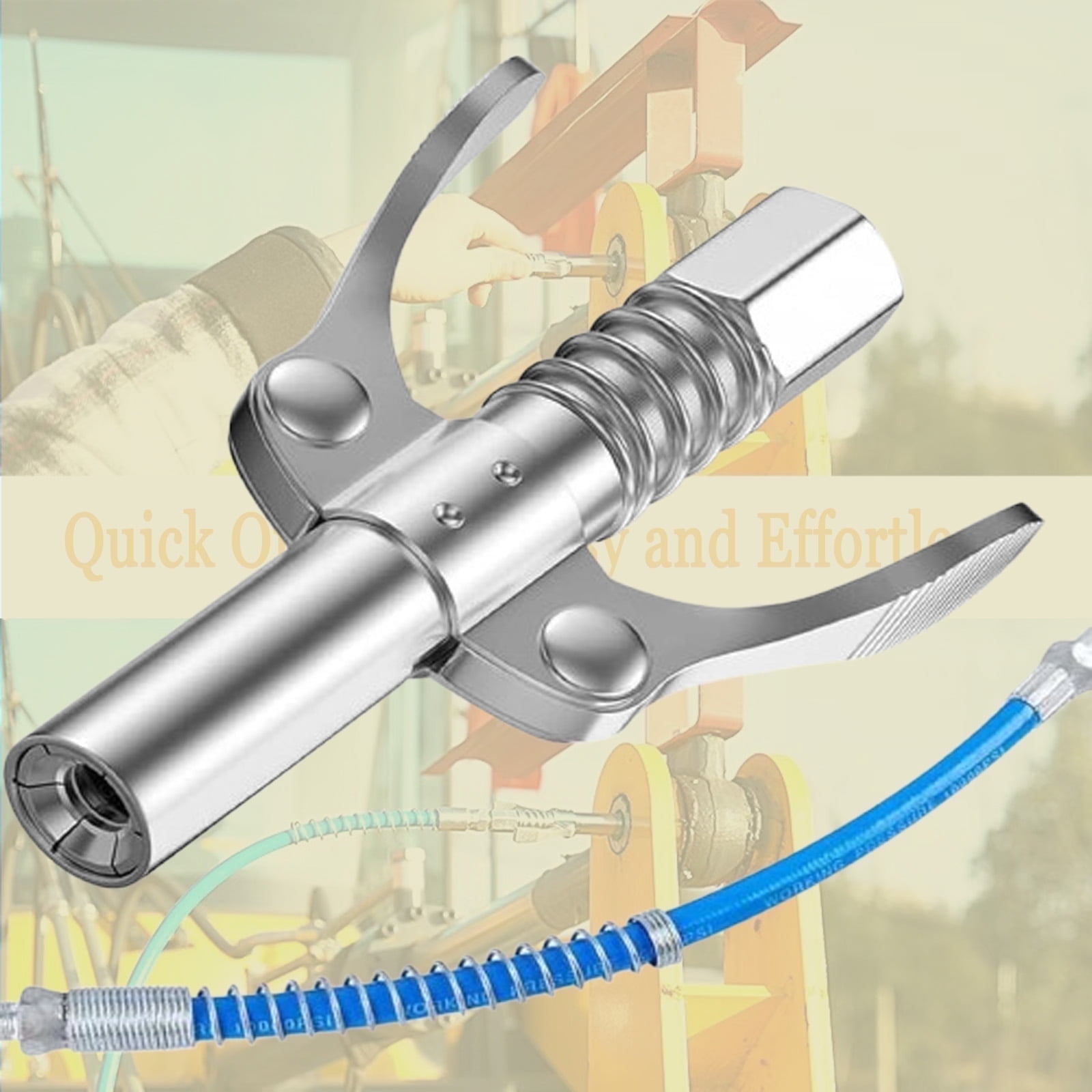 MKDAQIQIU Grease Gun Couplers, Strong Lock, 90° Coupler Adaptor,Lock ...