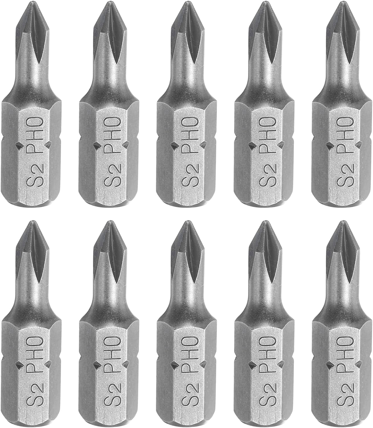 MKEUDQ-10pcs Phillips Screwdriver Bits 1/4" Hex Shank PH0 Head 1 ...