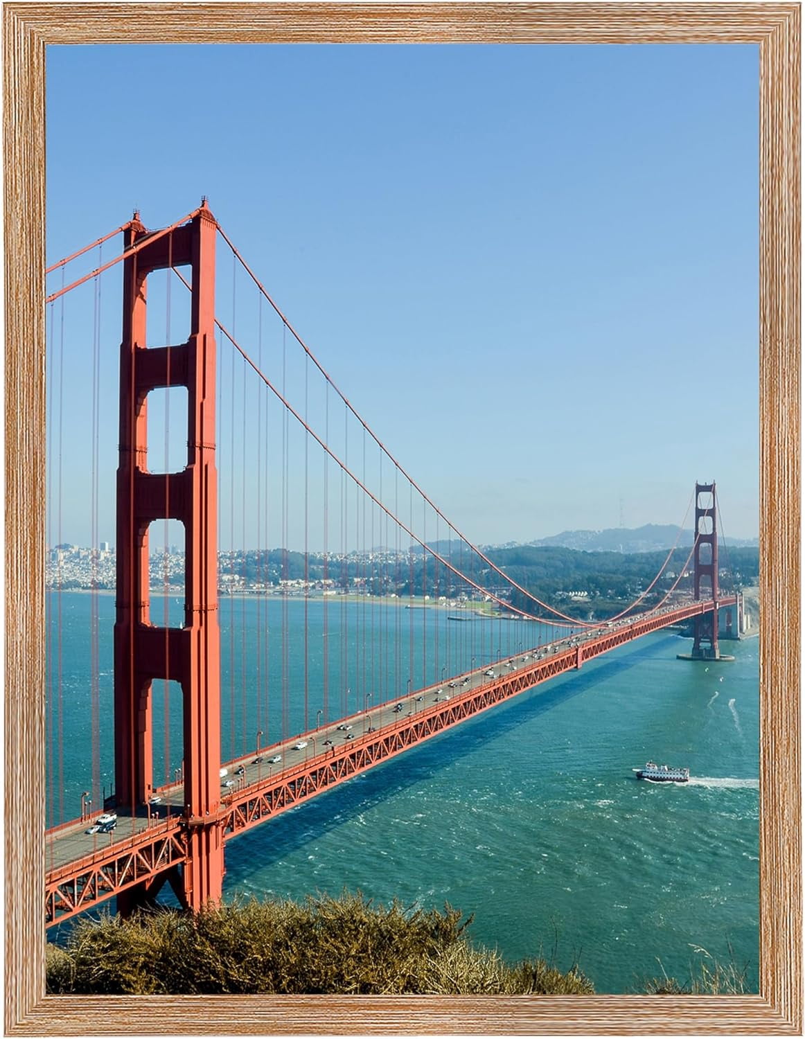 MKEUDQ-11x15 Picture Frame Rustic Brown for Wall Hanging, 11 x 15 Frame ...